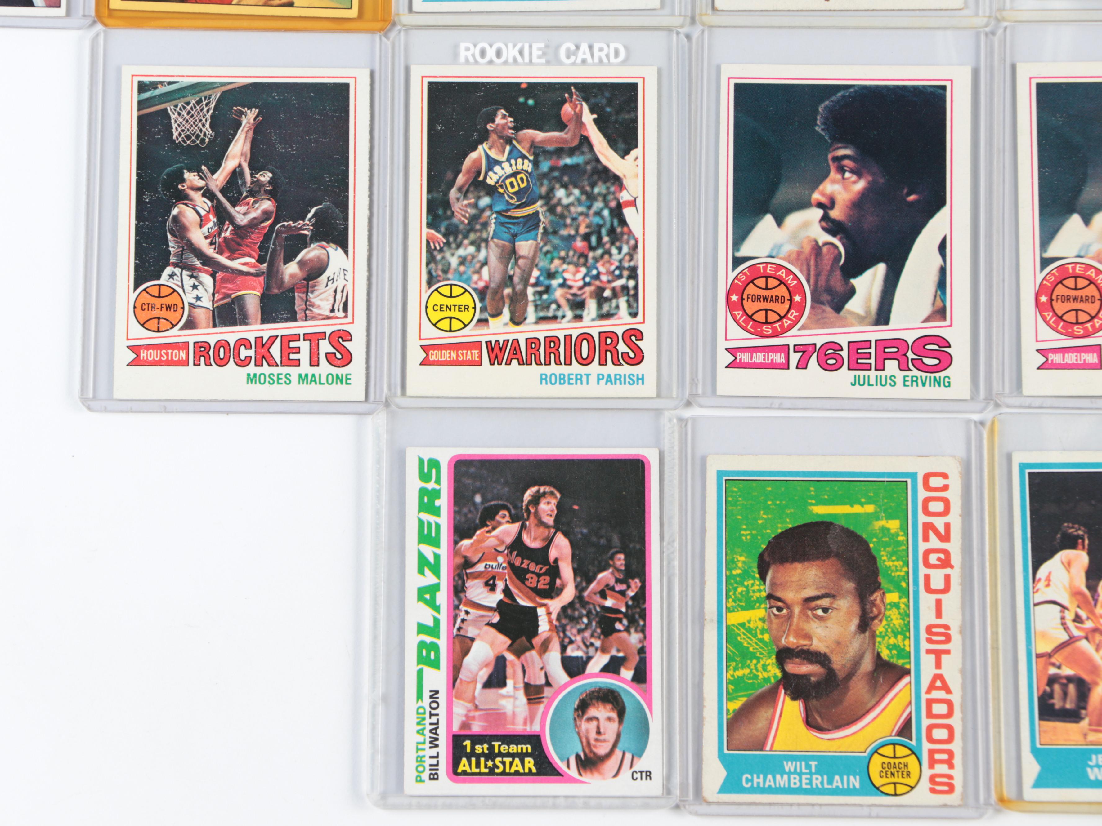 1970s Topps Basketball Cards Featuring Robert Parish, Bill Walton, and ...