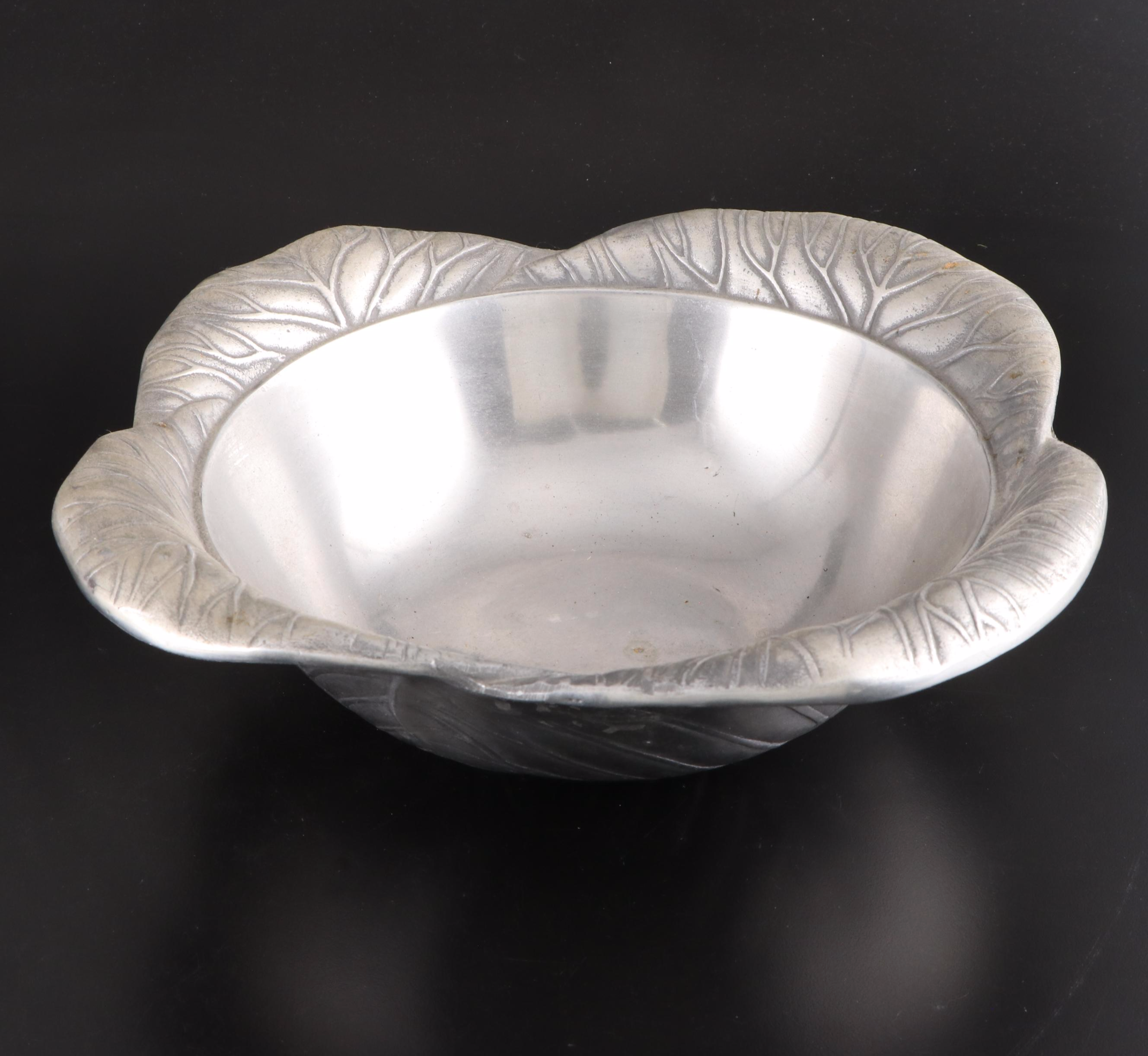 Arthur Court Aluminum "Cabbage" and "Bunny" Serveware | EBTH