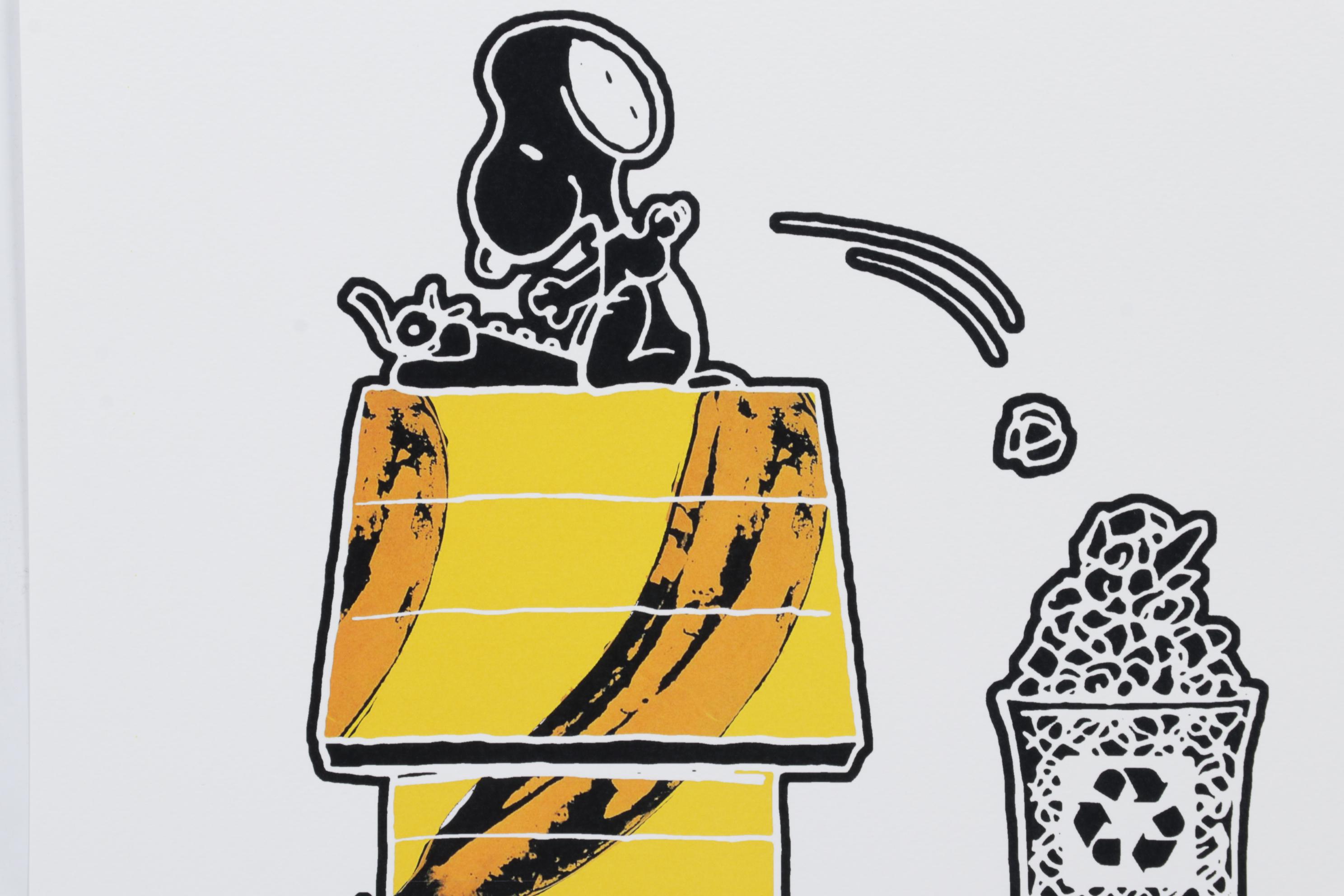 Death NYC Pop Art Graphic Print of Snoopy and Andy Warhol Motifs | EBTH