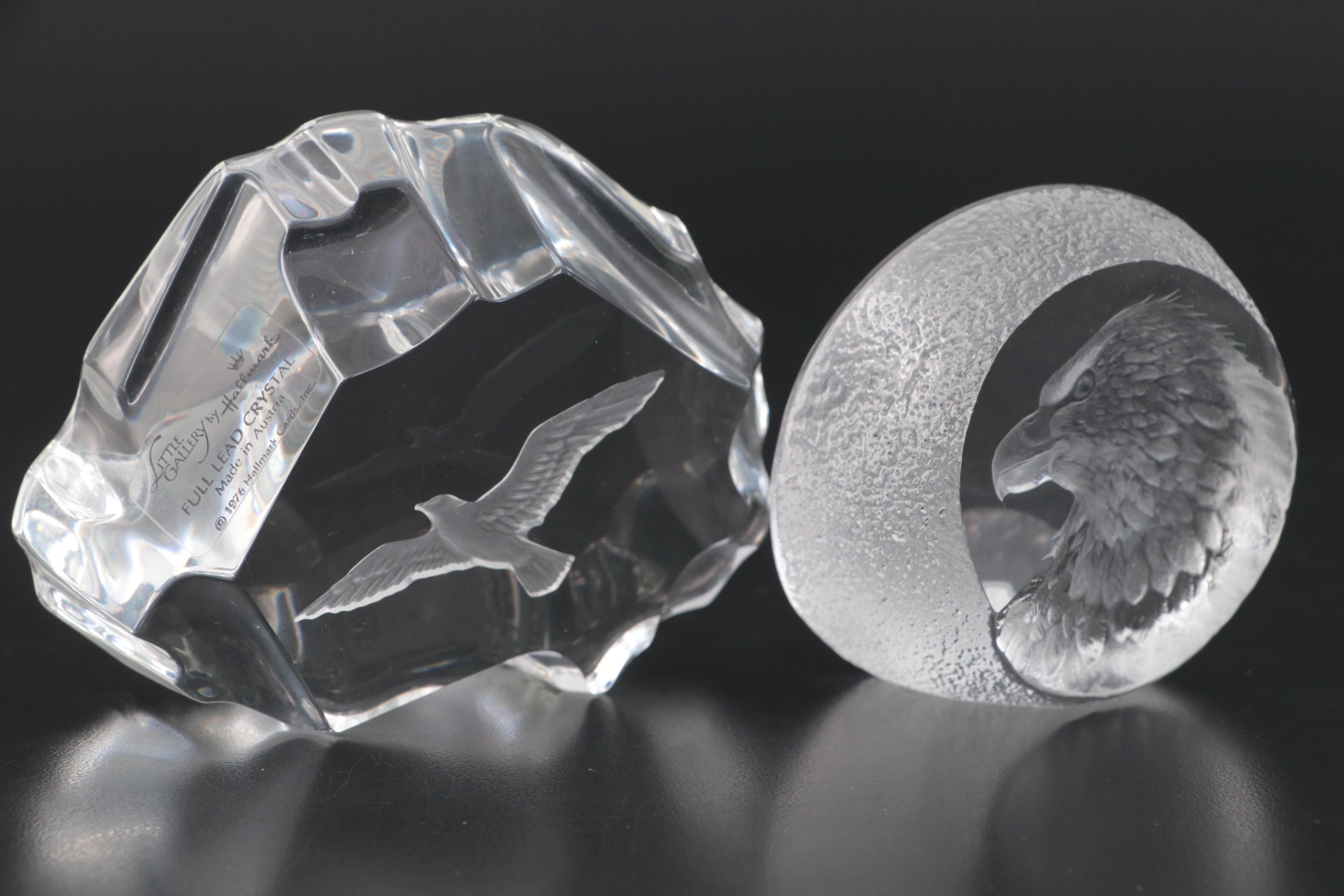 Swedish, Other Carved Crystal Paperweights, Virgin Mary Glass Figurine ...