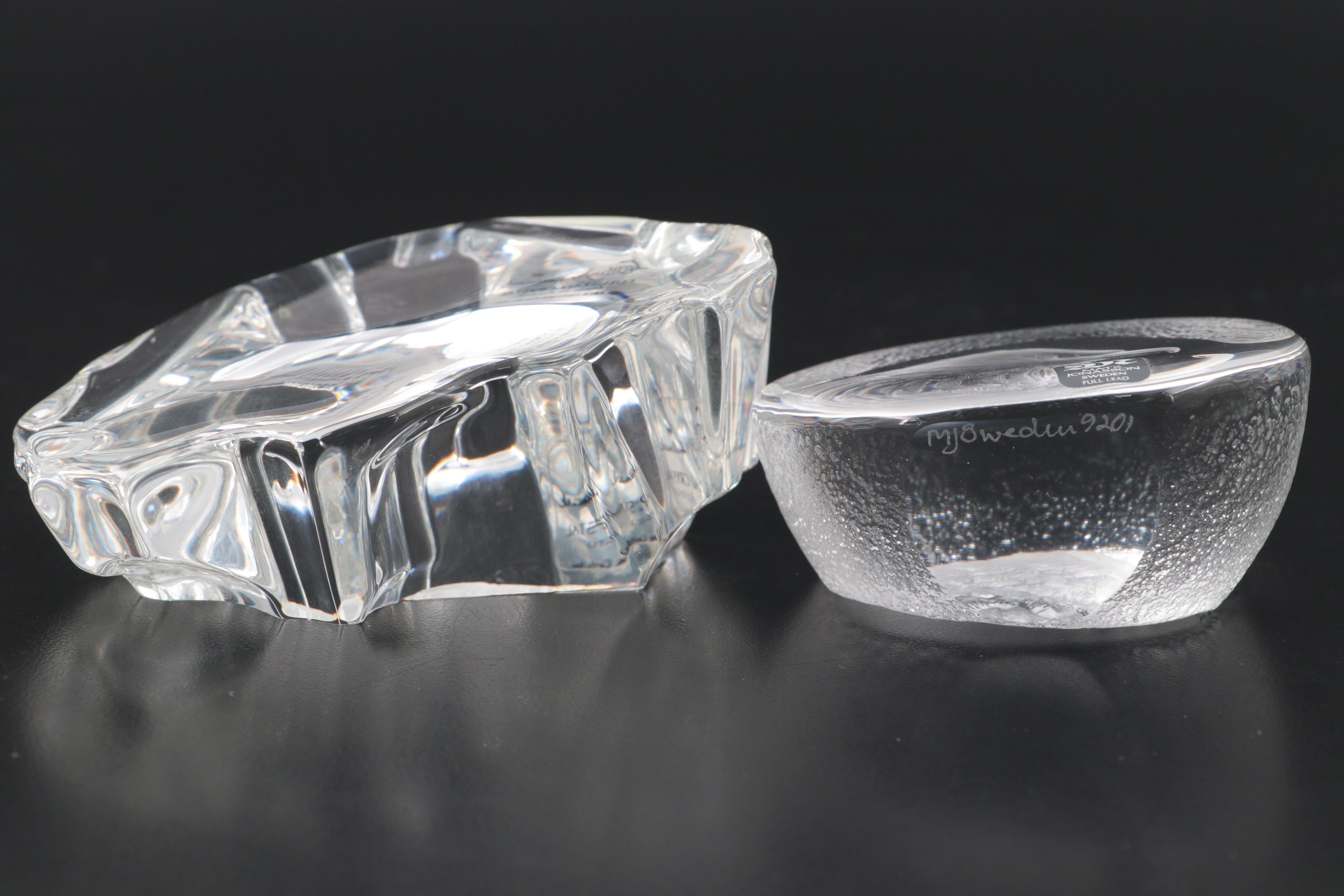 Swedish, Other Carved Crystal Paperweights, Virgin Mary Glass Figurine ...