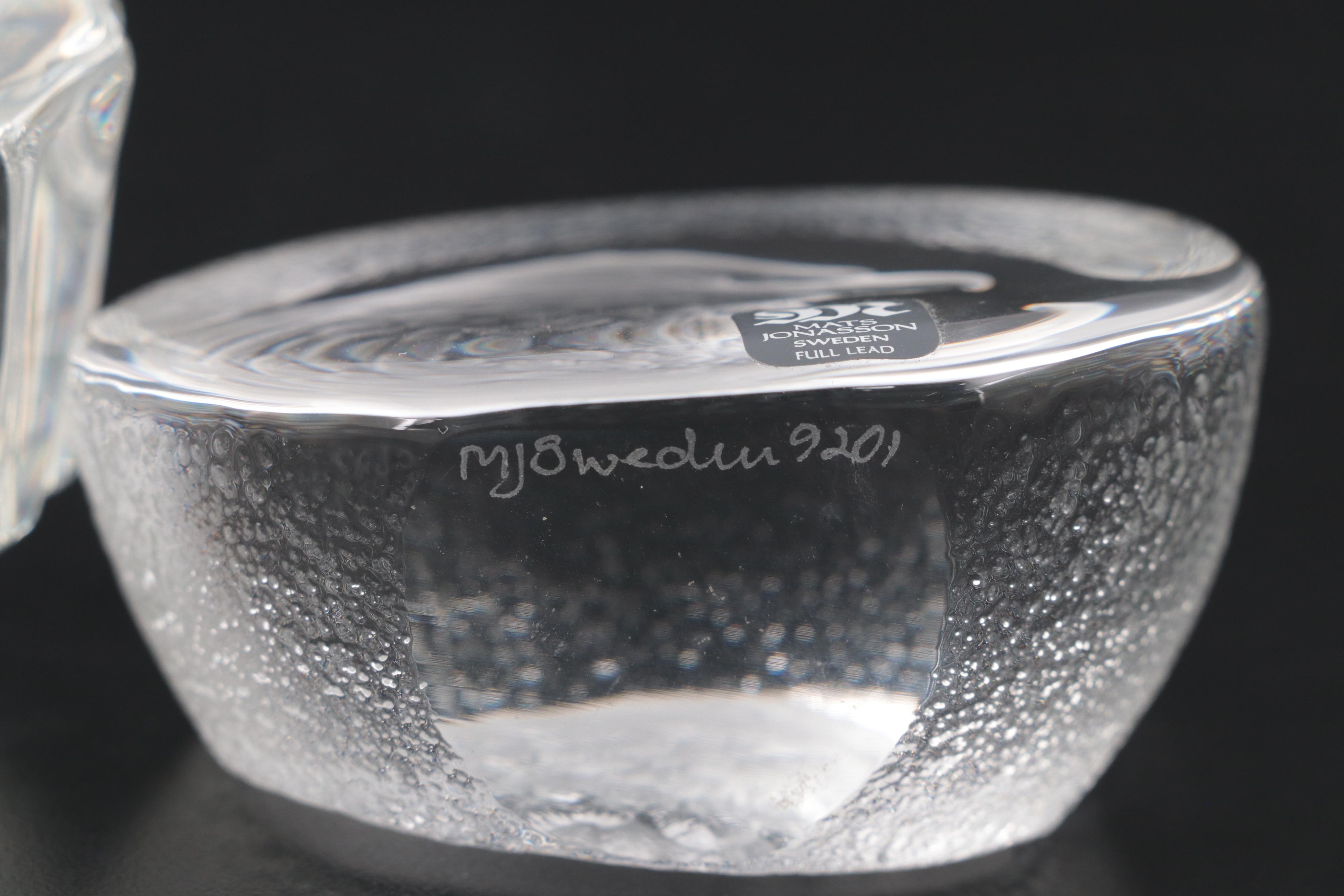 Swedish, Other Carved Crystal Paperweights, Virgin Mary Glass Figurine ...