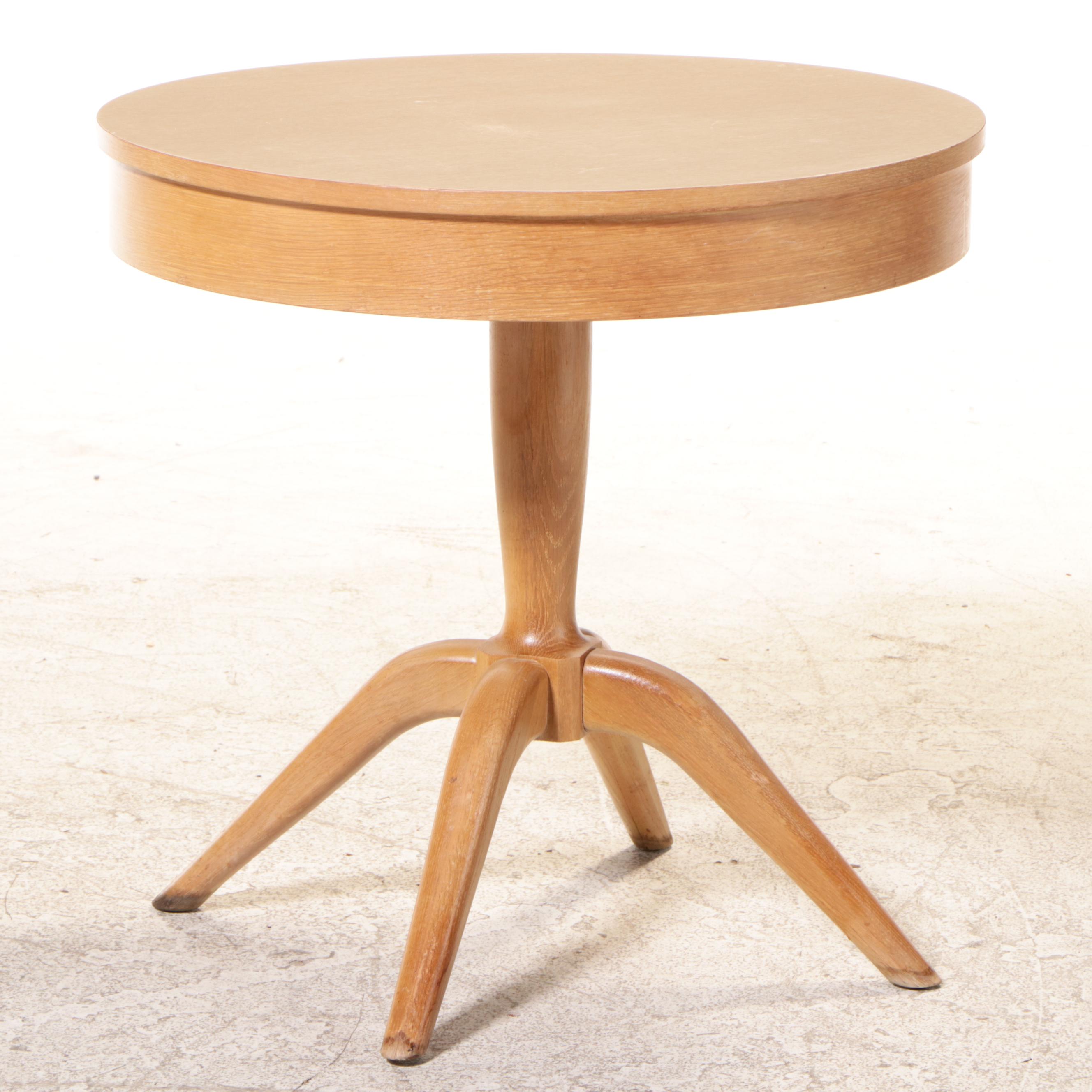 Mersman Mid Century Modern Blonde Oak and Laminate Top Side Table | EBTH