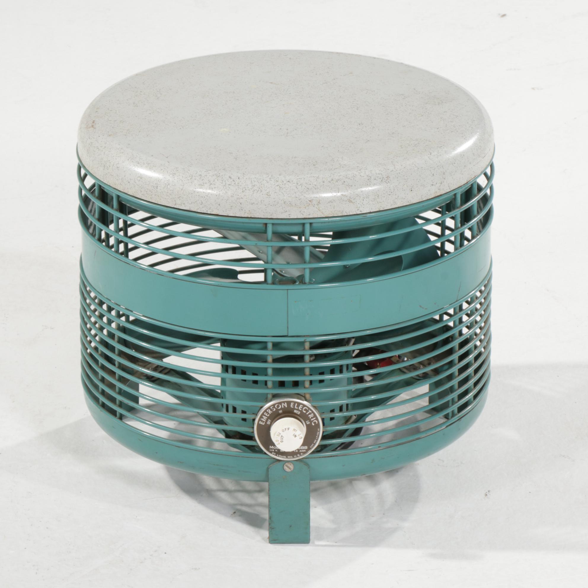Emerson Electric Mid Century Modern Metal Hassock Fan | EBTH