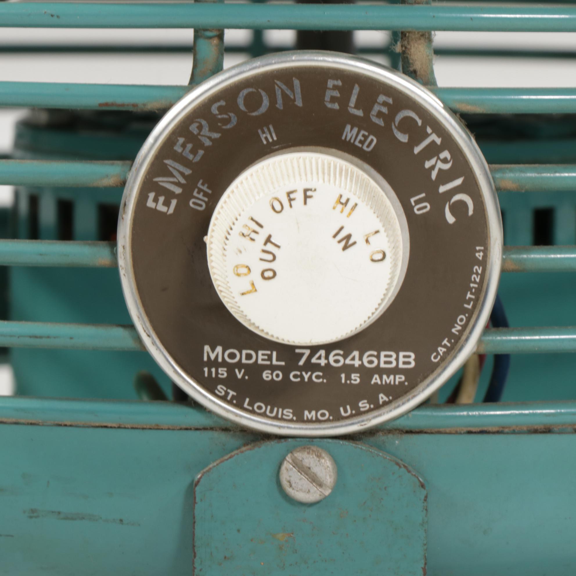 Emerson Electric Mid Century Modern Metal Hassock Fan | EBTH