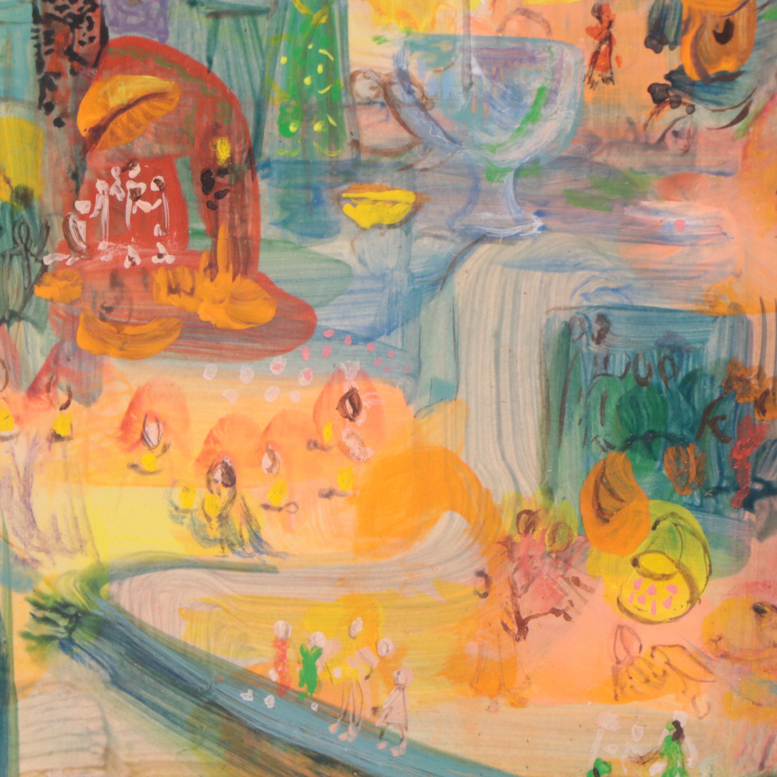 Martha Tuttle Abstract Acrylic Painting "Dreams," 1969 | EBTH