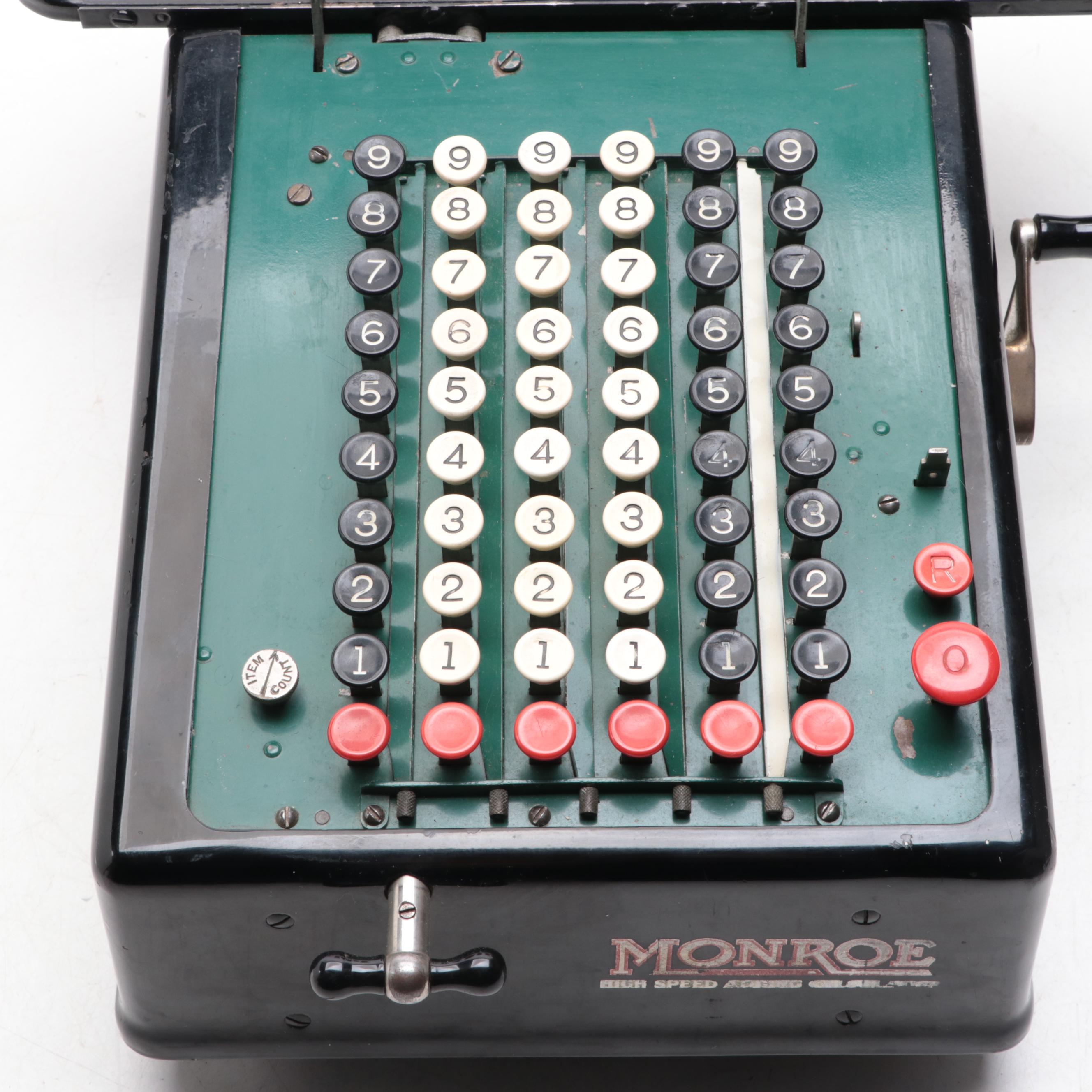 Monroe Enamel and Metal High Speed Adding Calculator, Early 20th C | EBTH