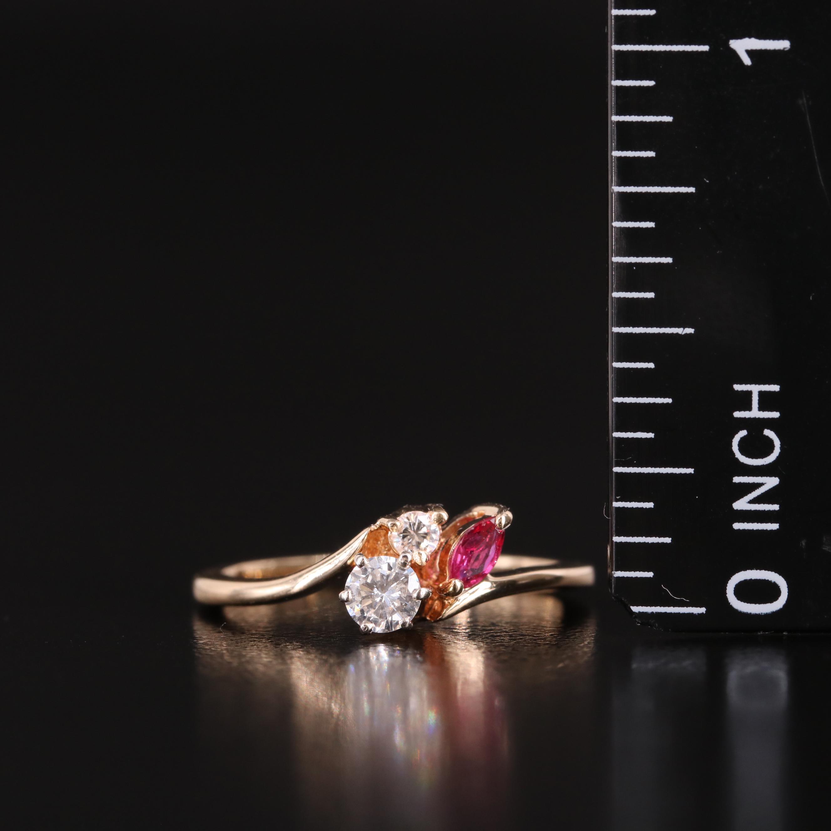 14K Diamond and Ruby Ring | EBTH