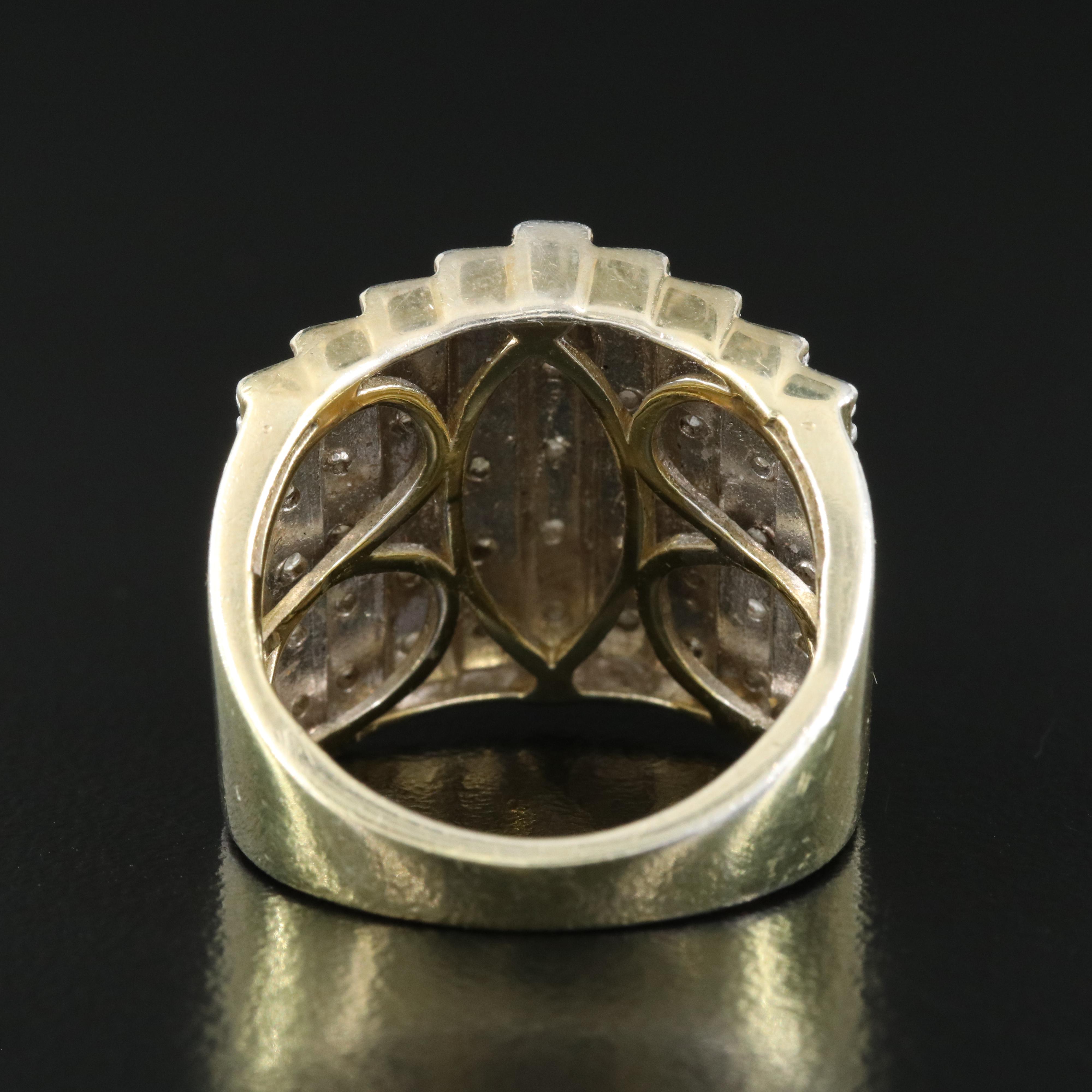 Sterling Diamond Stepped Ring | EBTH