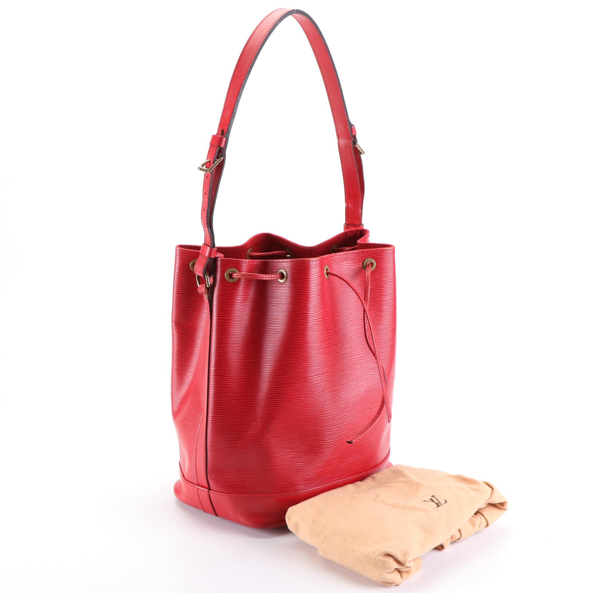 Louis Vuitton Noé Bucket Bag in Castilian Red Epi and Smooth Leather | EBTH