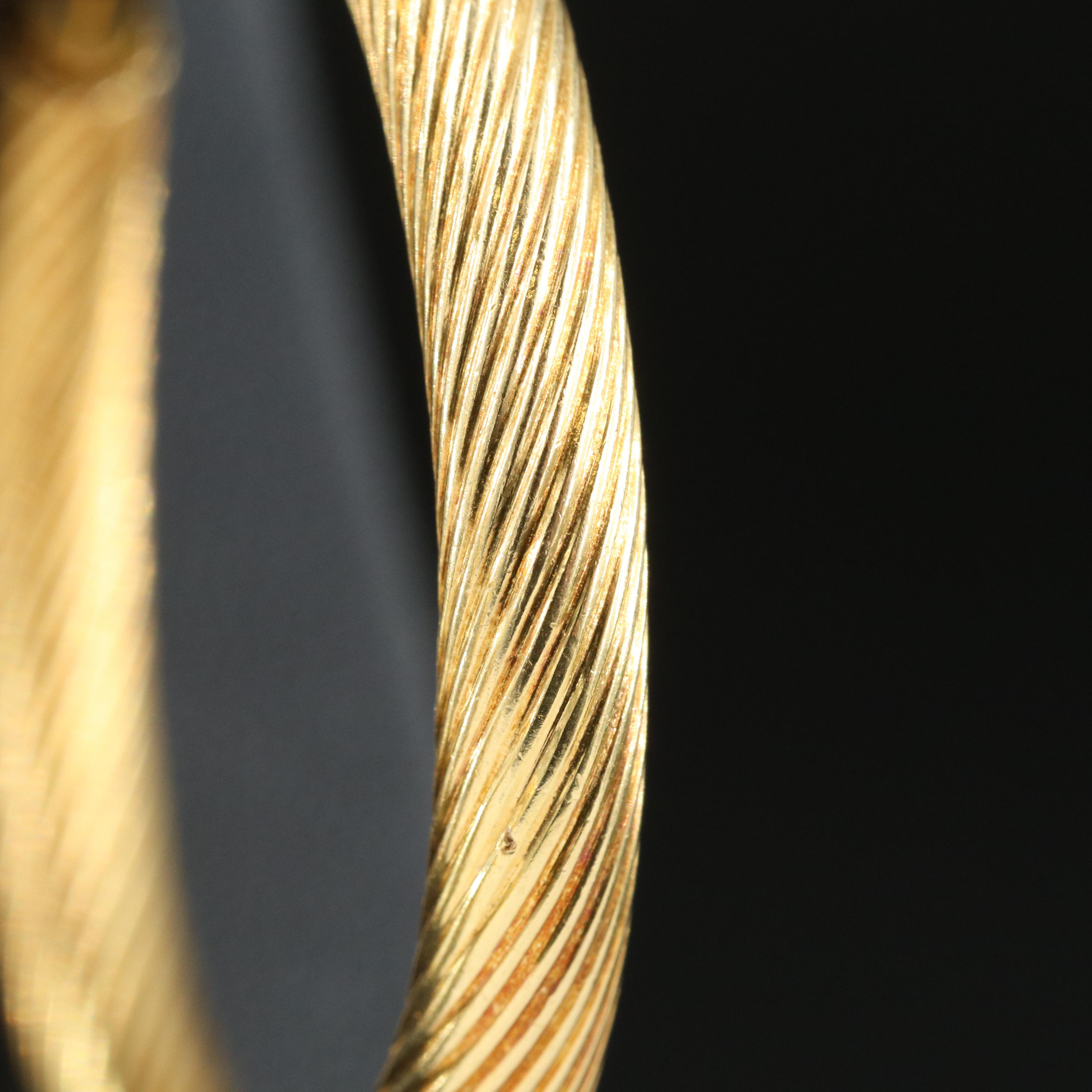 18K Cable Hoops | EBTH