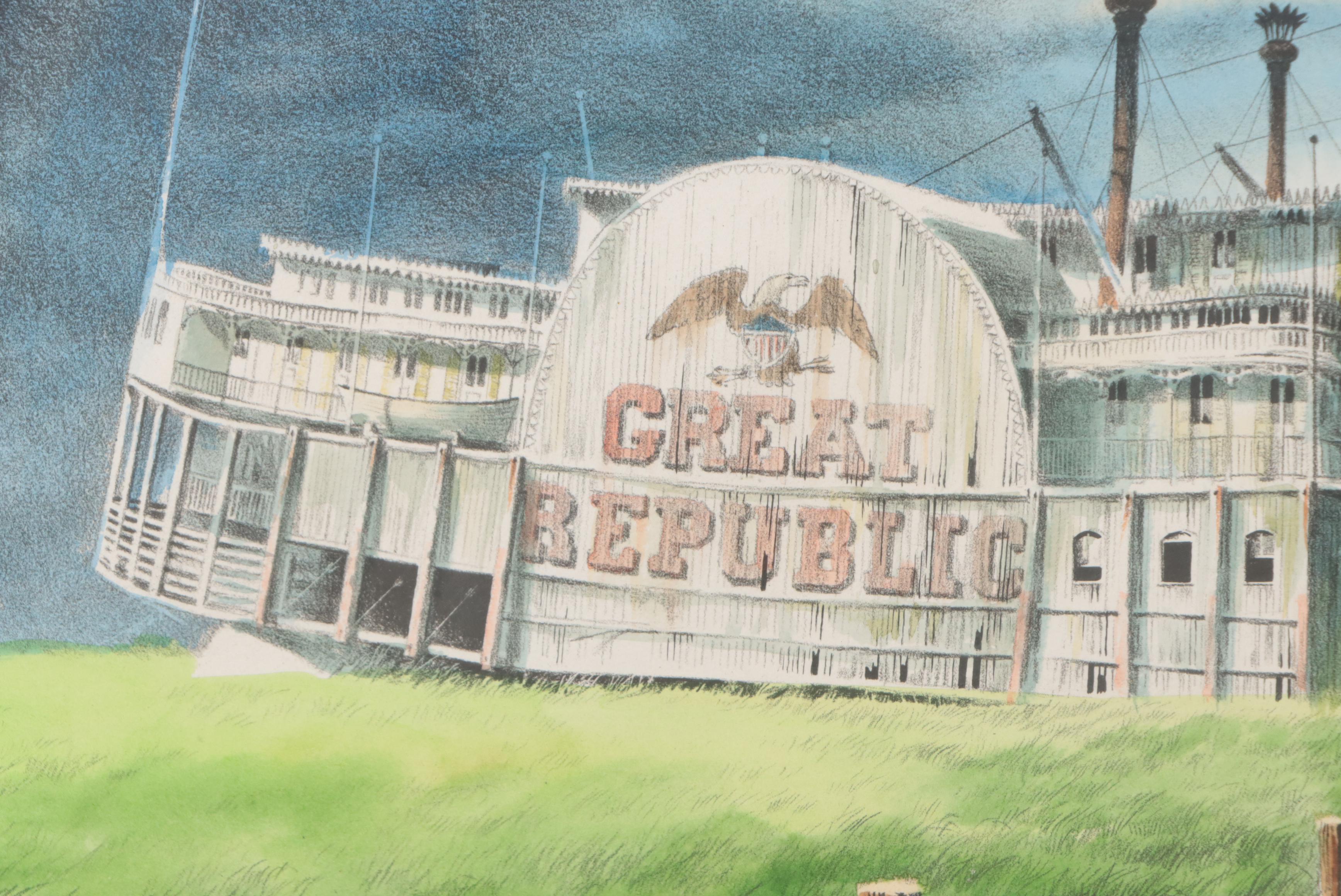 Pair of Robert Addison Hand-Colored Lithographs Including "The Great ...