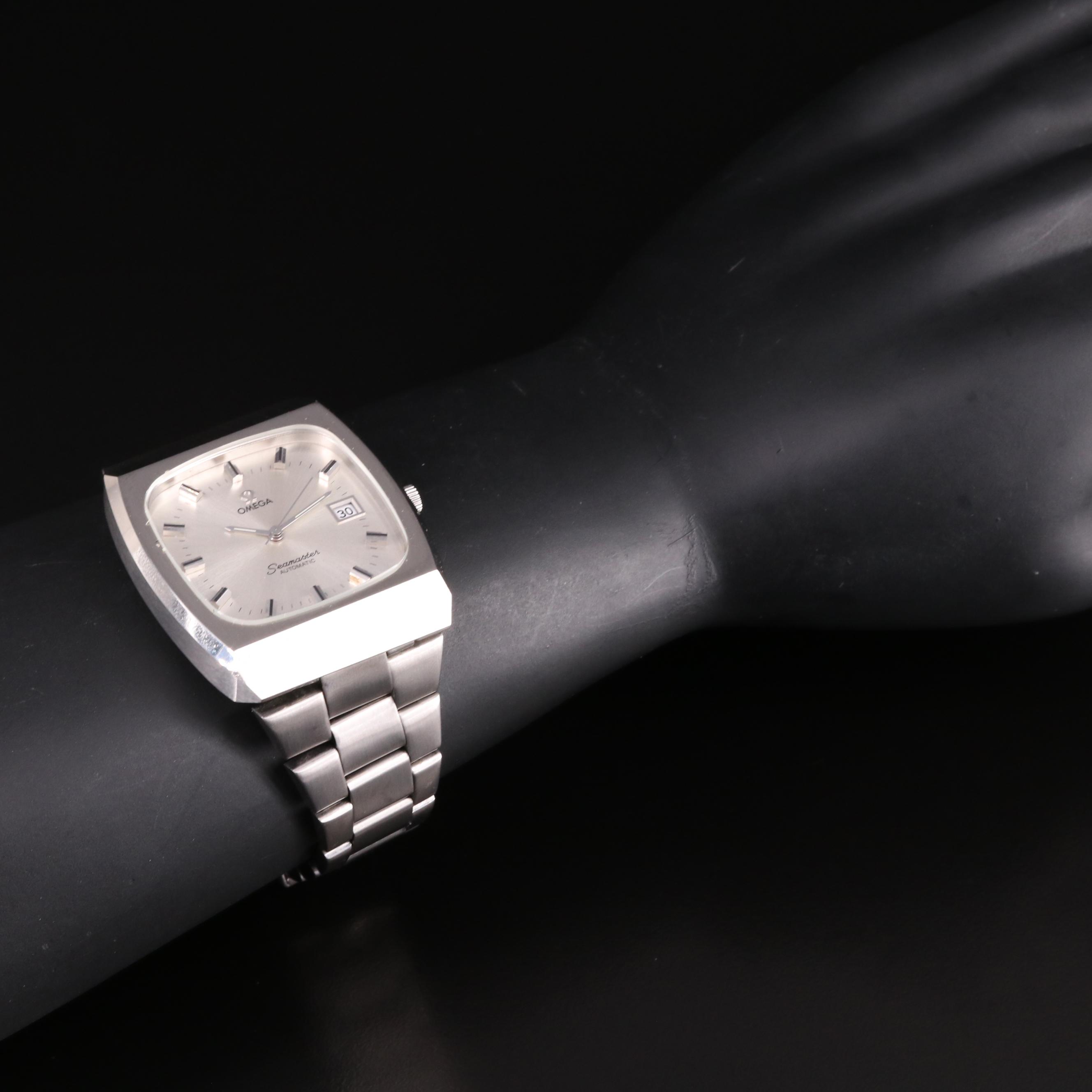 1974 Omega "Big Square" Seamaster Stainless Steel Wristwatch | EBTH