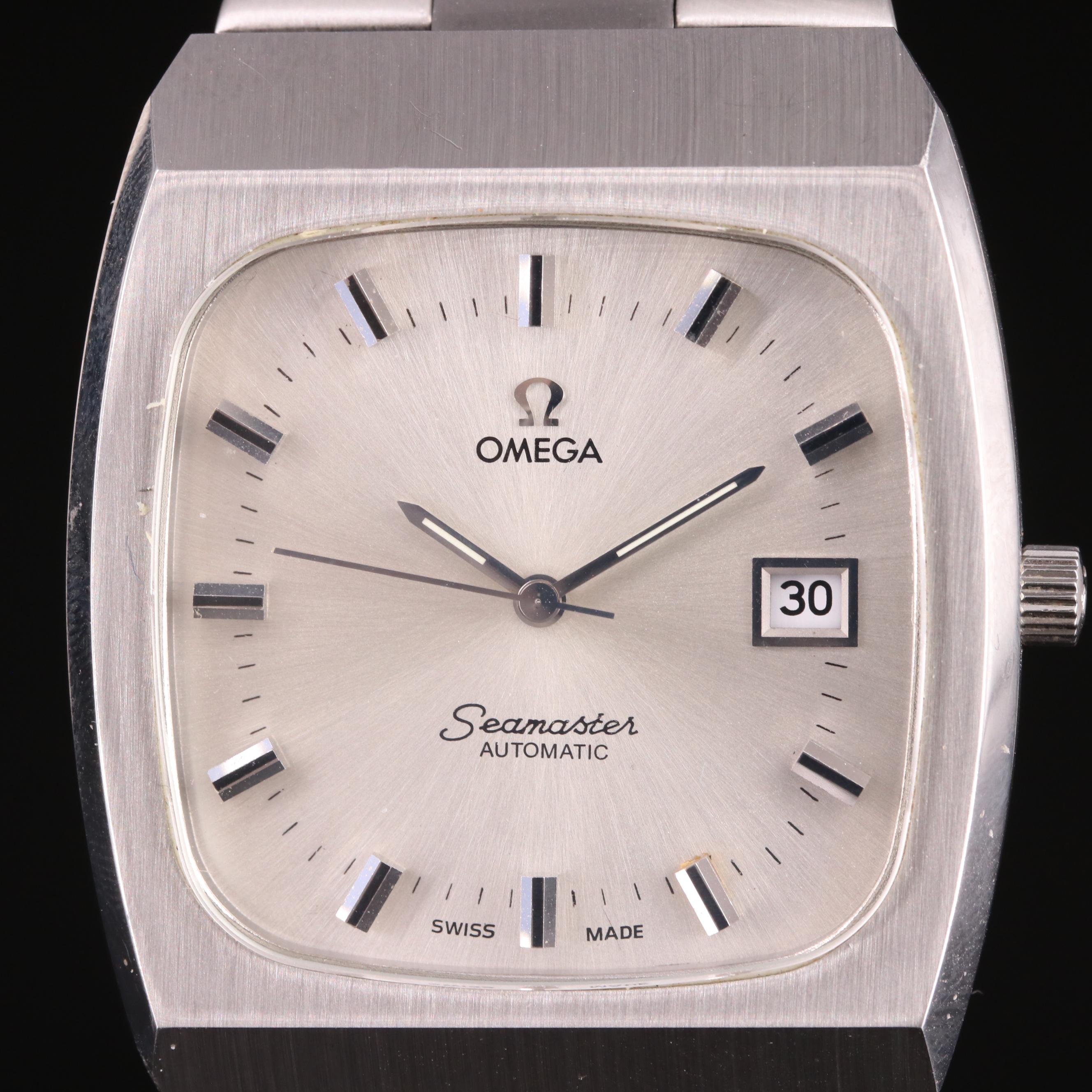 1974 Omega "Big Square" Seamaster Stainless Steel Wristwatch | EBTH