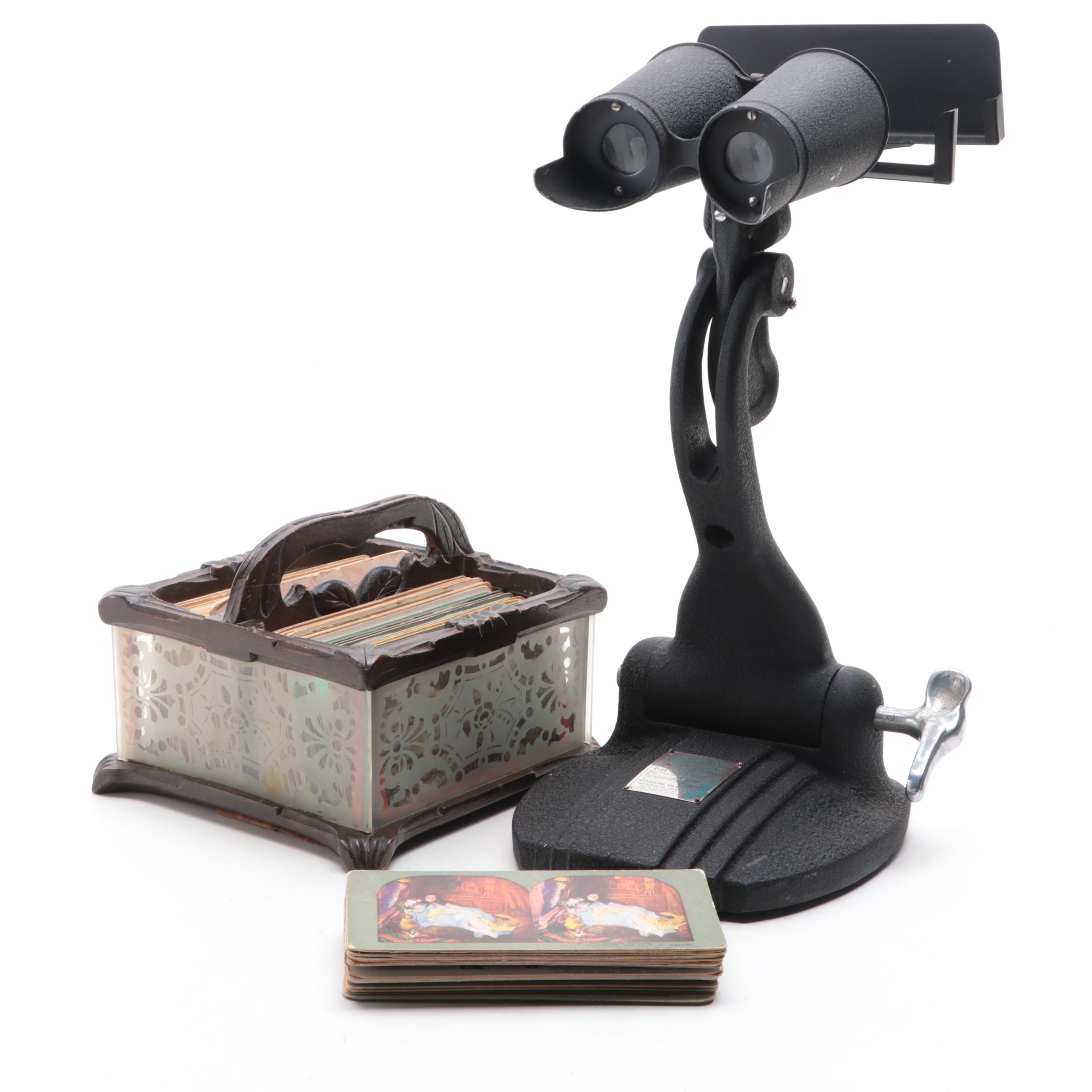 Keystone Visual Survey Telebinocular with Viewcards, Early to Mid-20th ...