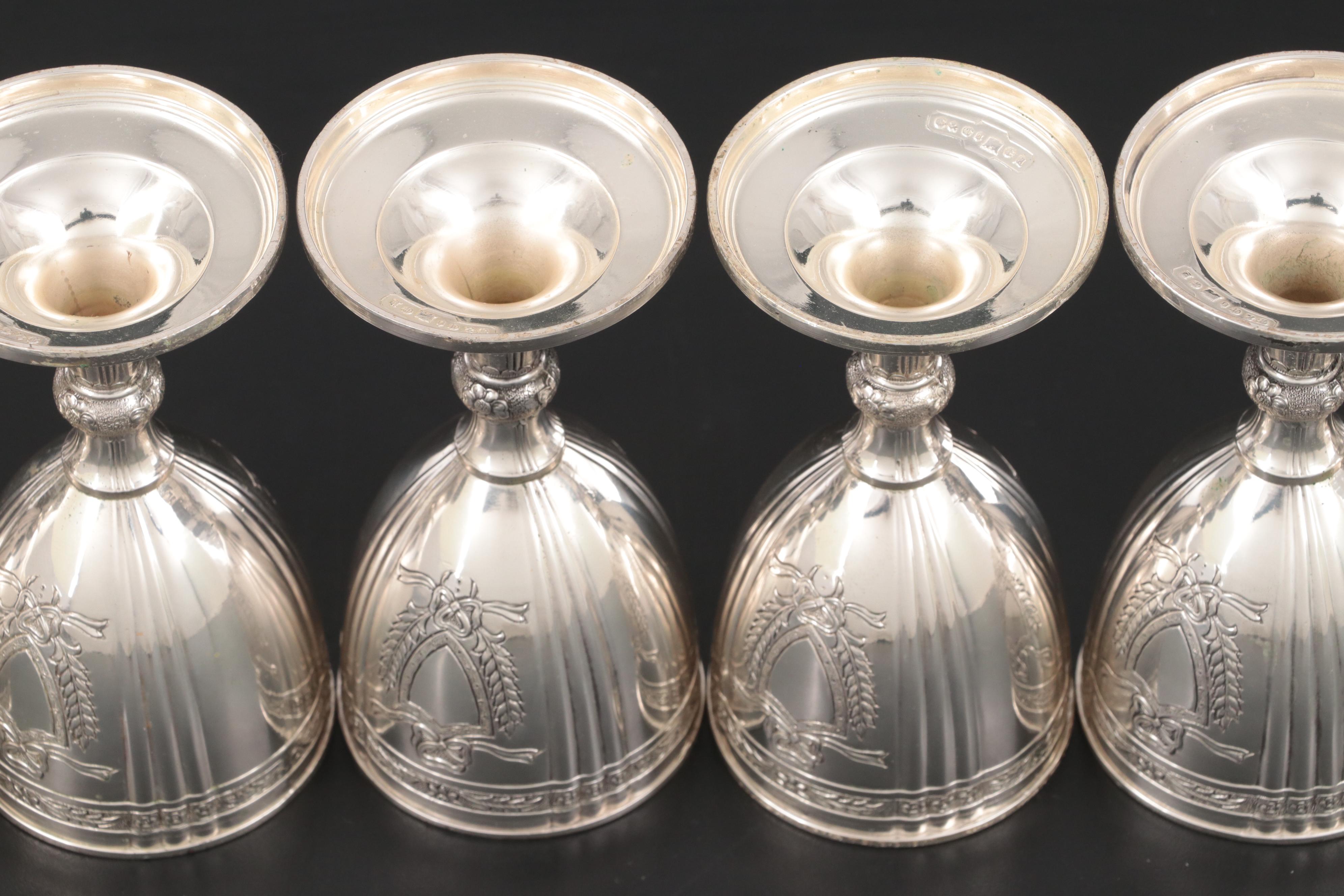 Corbell & Co. Monogrammed Silver Plate Goblets, 20th Century | EBTH