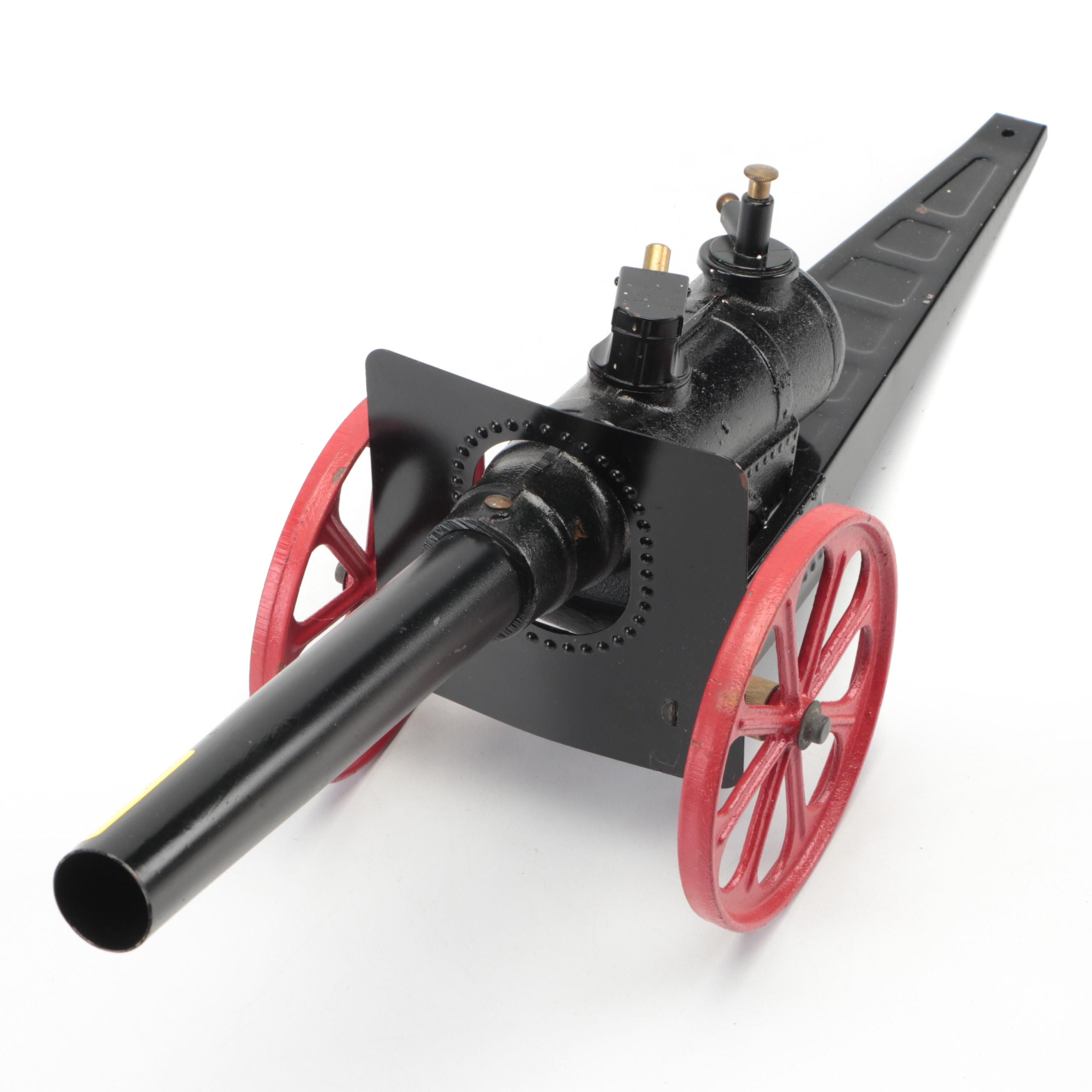 Cast Iron Big Bang Toy Carbide Conestoga Cannon with 2-Wheel Carriage ...