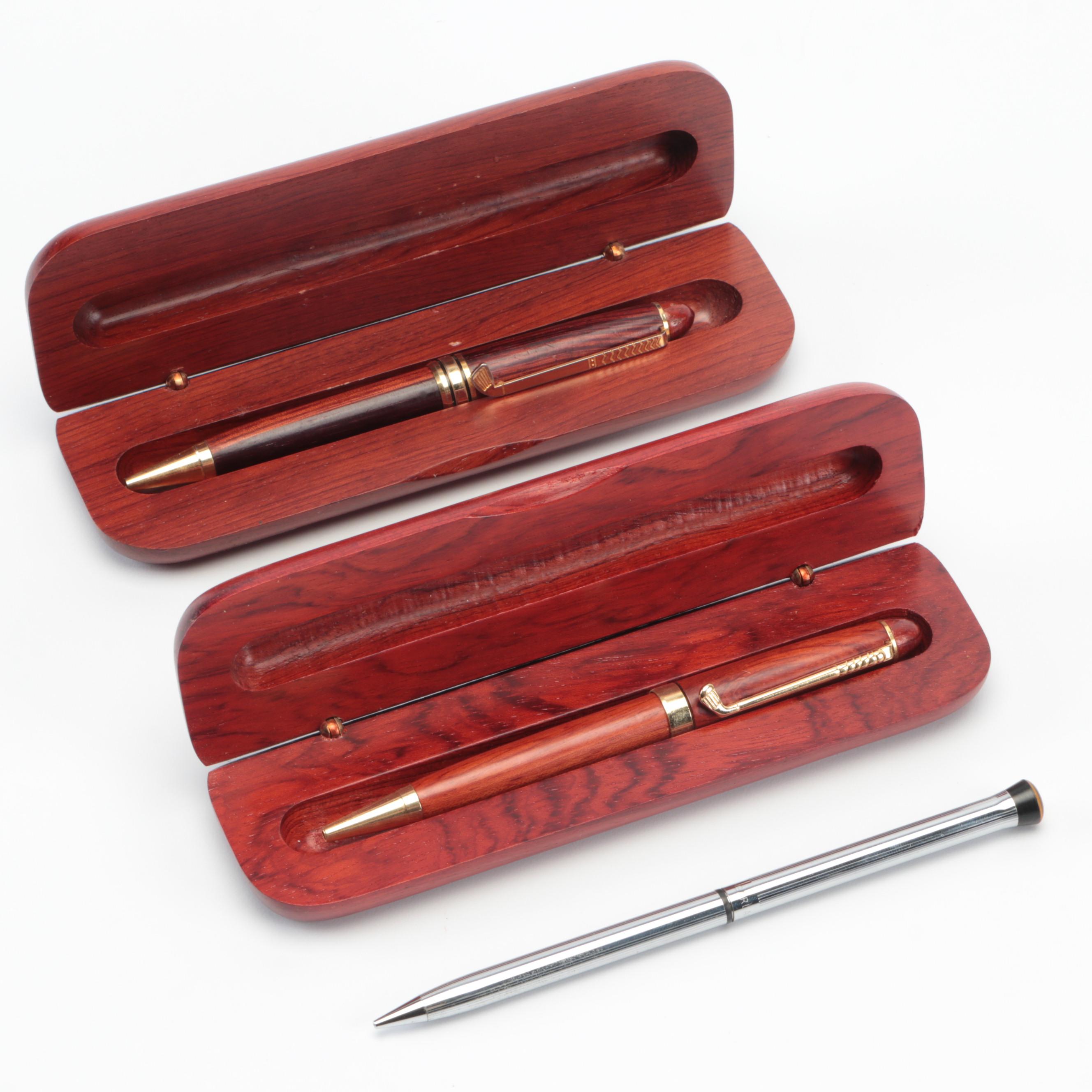 Garland Mechanical Pencil and Golf Themed Wooden Pens with Case | EBTH
