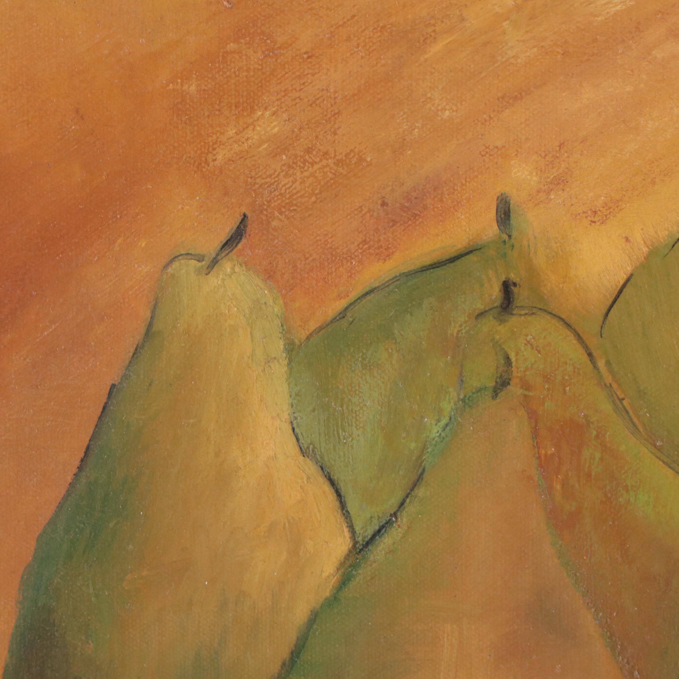 Leighton Ross Oil Painting of Pears "Still Life," 1956 | EBTH