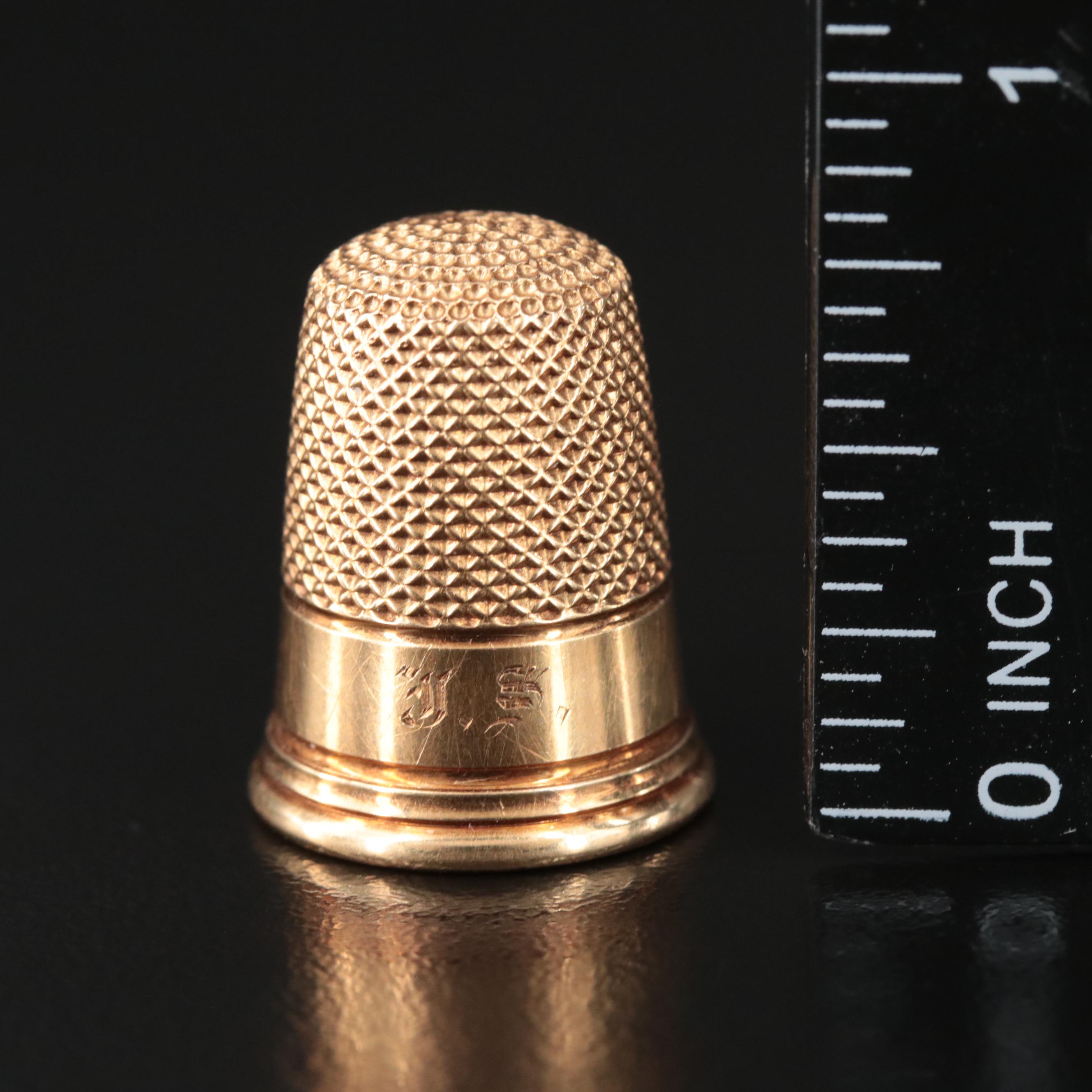 18K Thimble with Box | EBTH