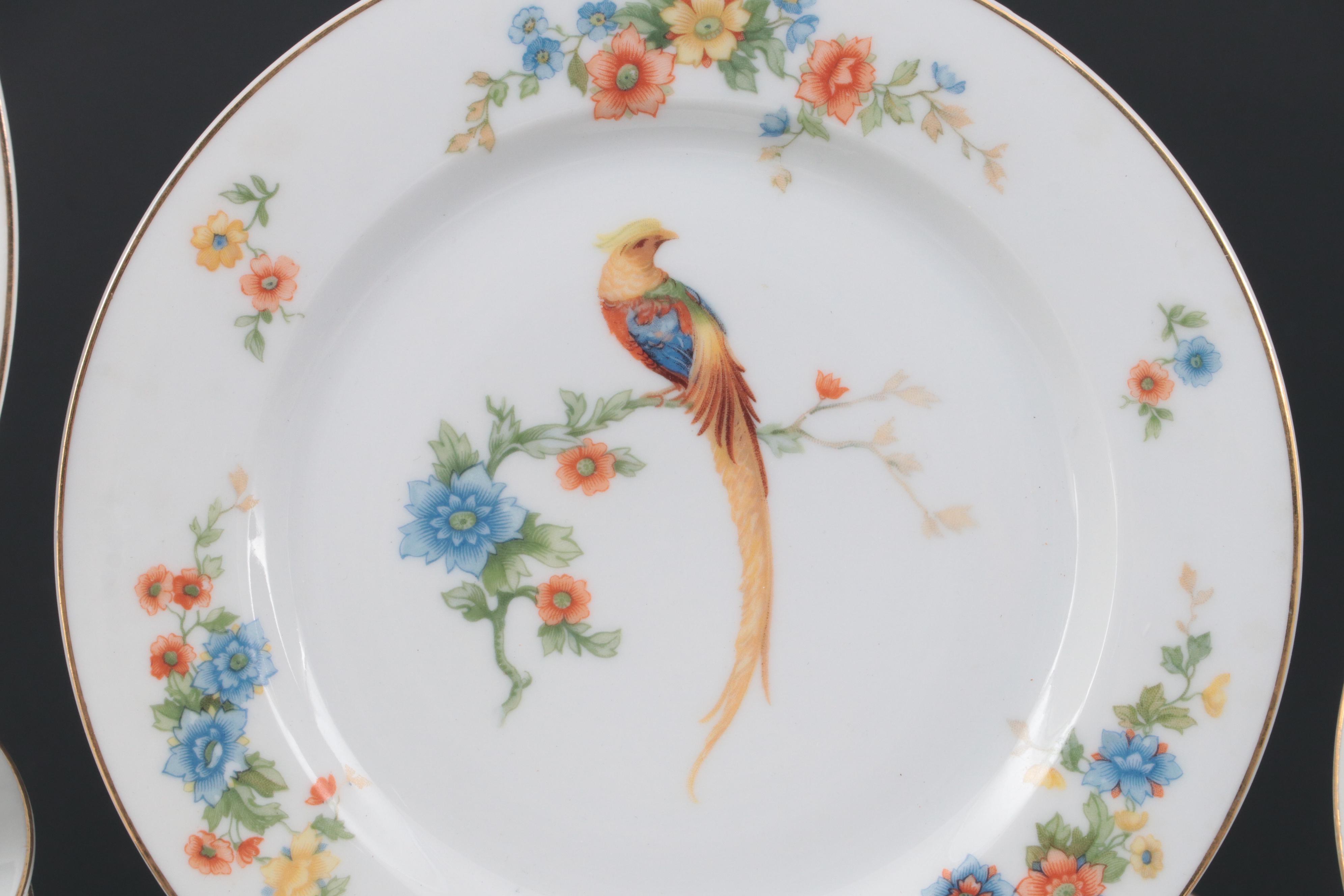 Altrohlau "Golden Pheasant" Porcelain Dinnerware, Early to Mid-20th ...