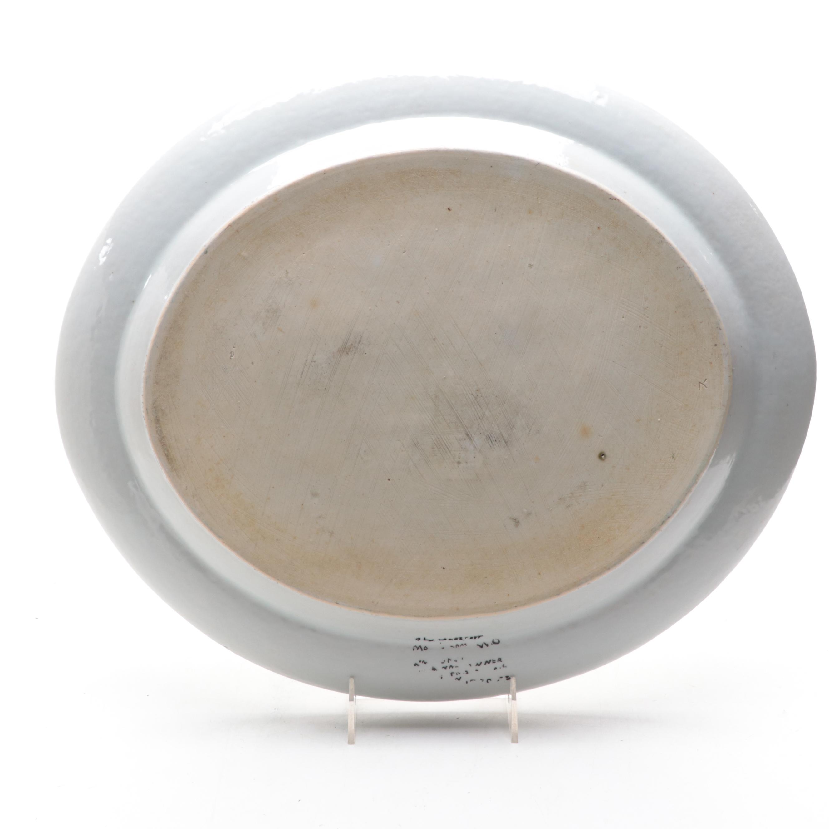 Lowesoft Porcelain Hand-Painted Platter, Late 18th/ Early 19th Century ...