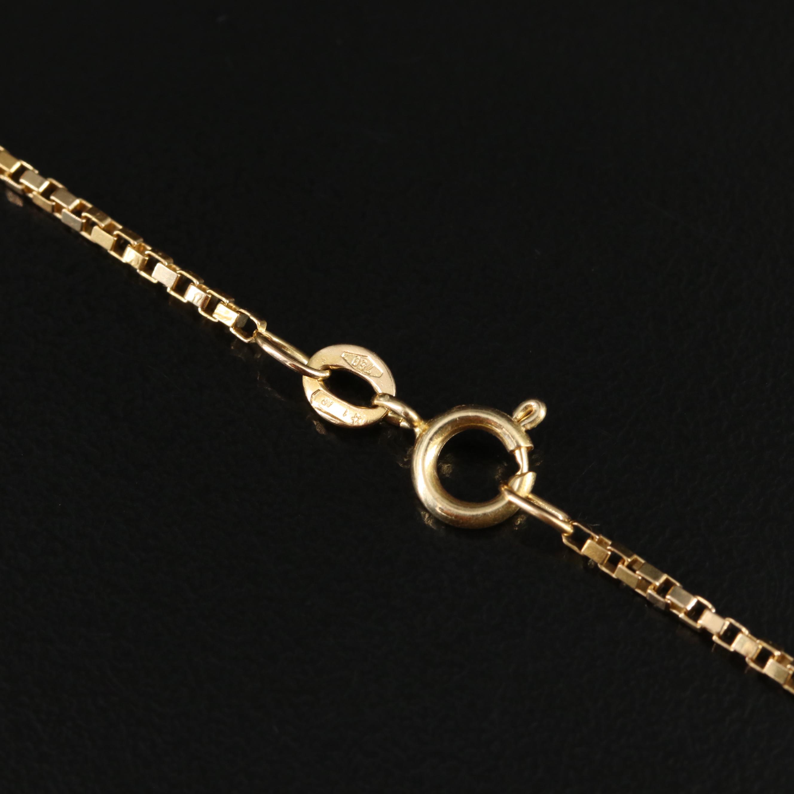18K Box Chain Necklace | EBTH