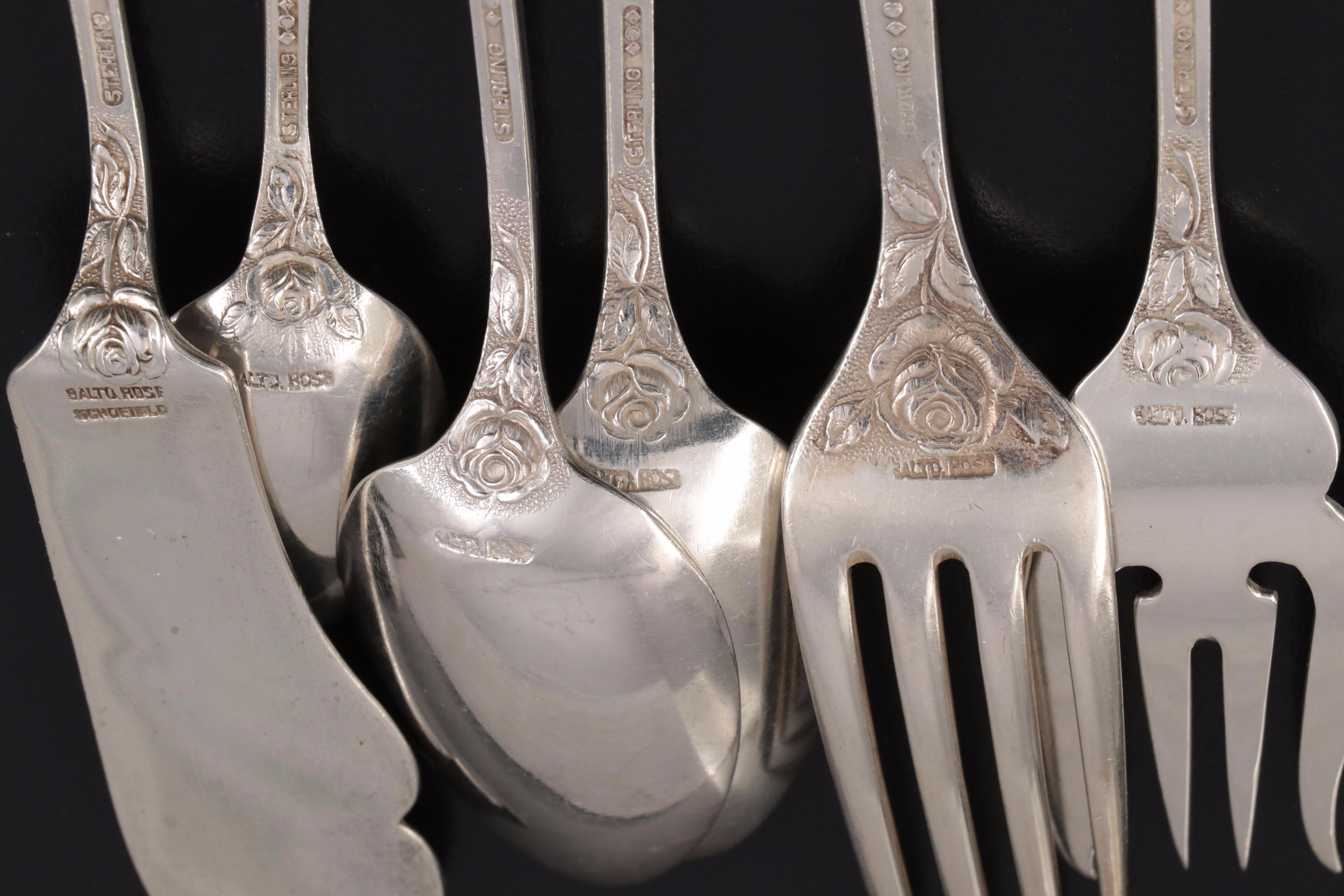 Baltimore Silversmiths Mfg. Co. "Baltimore Rose" Sterling Silver ...