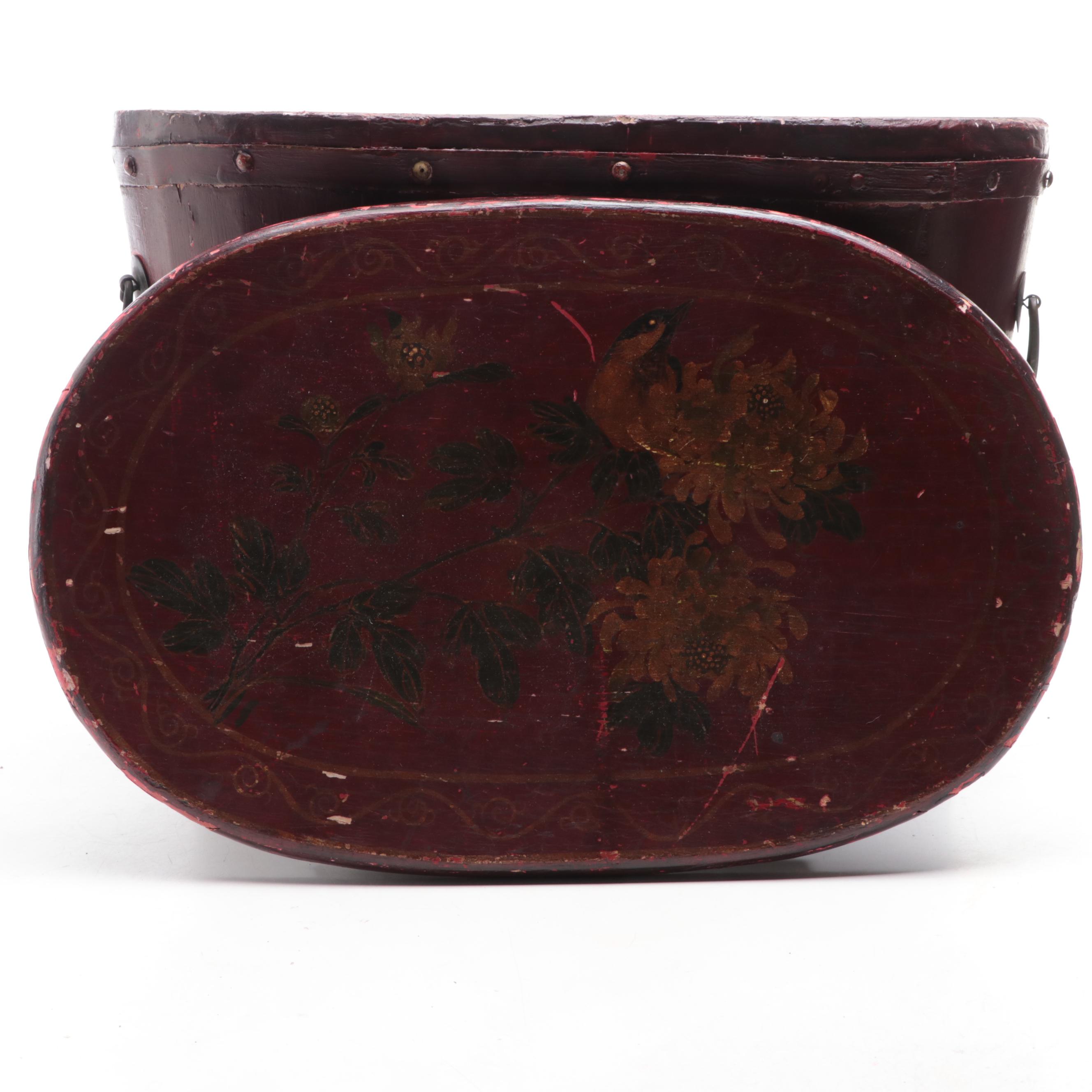 Painted East Asian Storage Box | EBTH