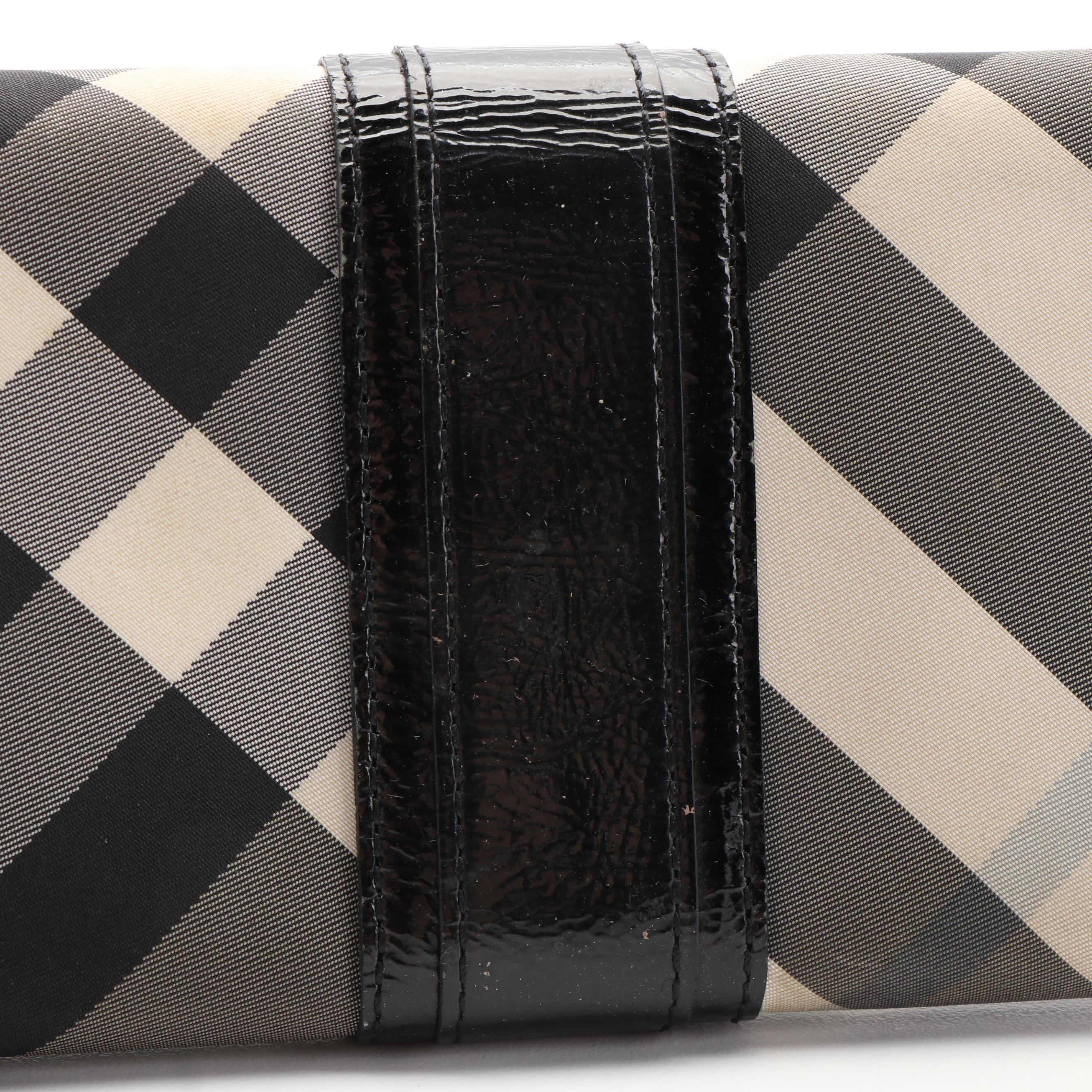 Burberry Patent Leather and Coated Canvas Wallet | EBTH