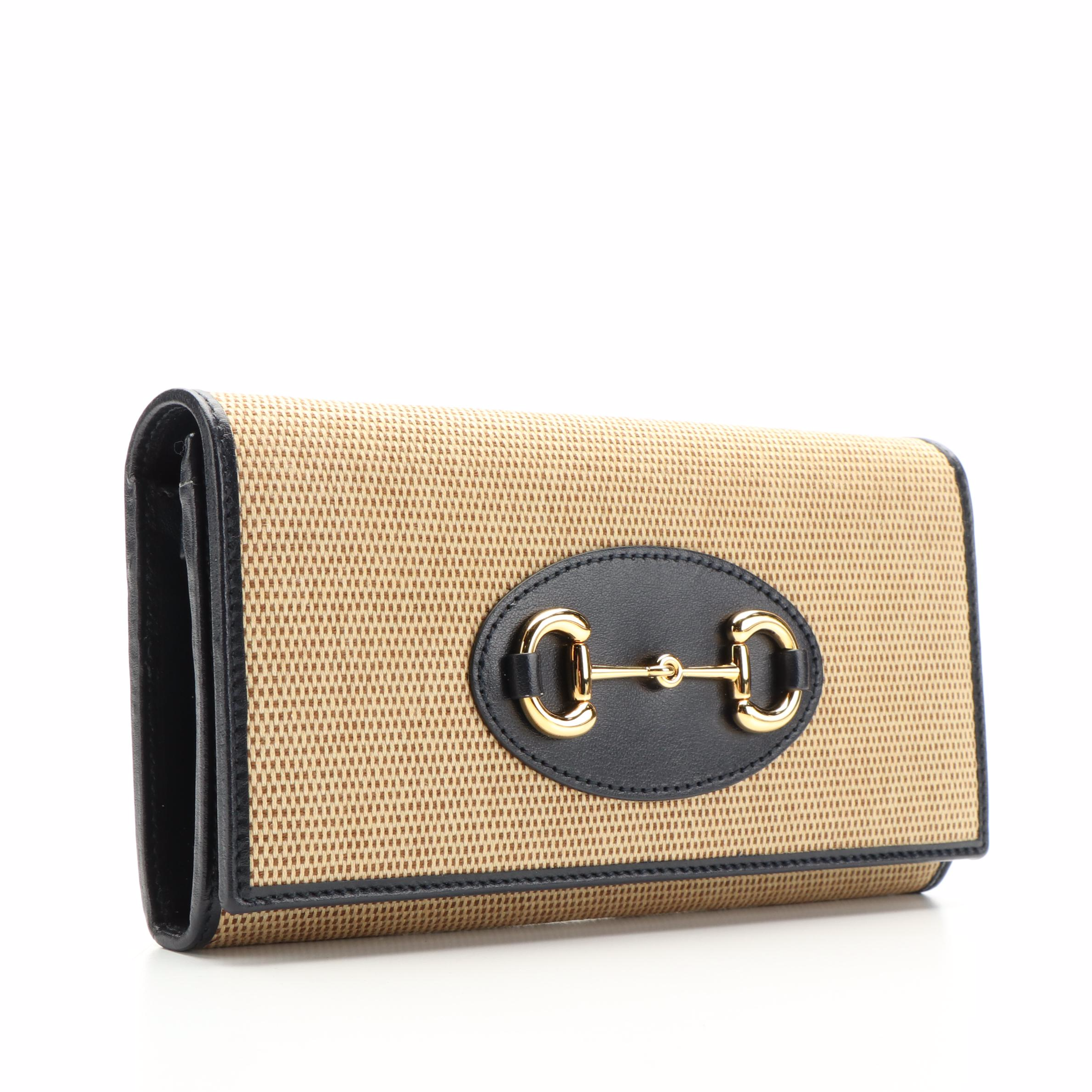 Gucci Horsebit 1955 Wallet on Chain in Woven Textile and Leather | EBTH