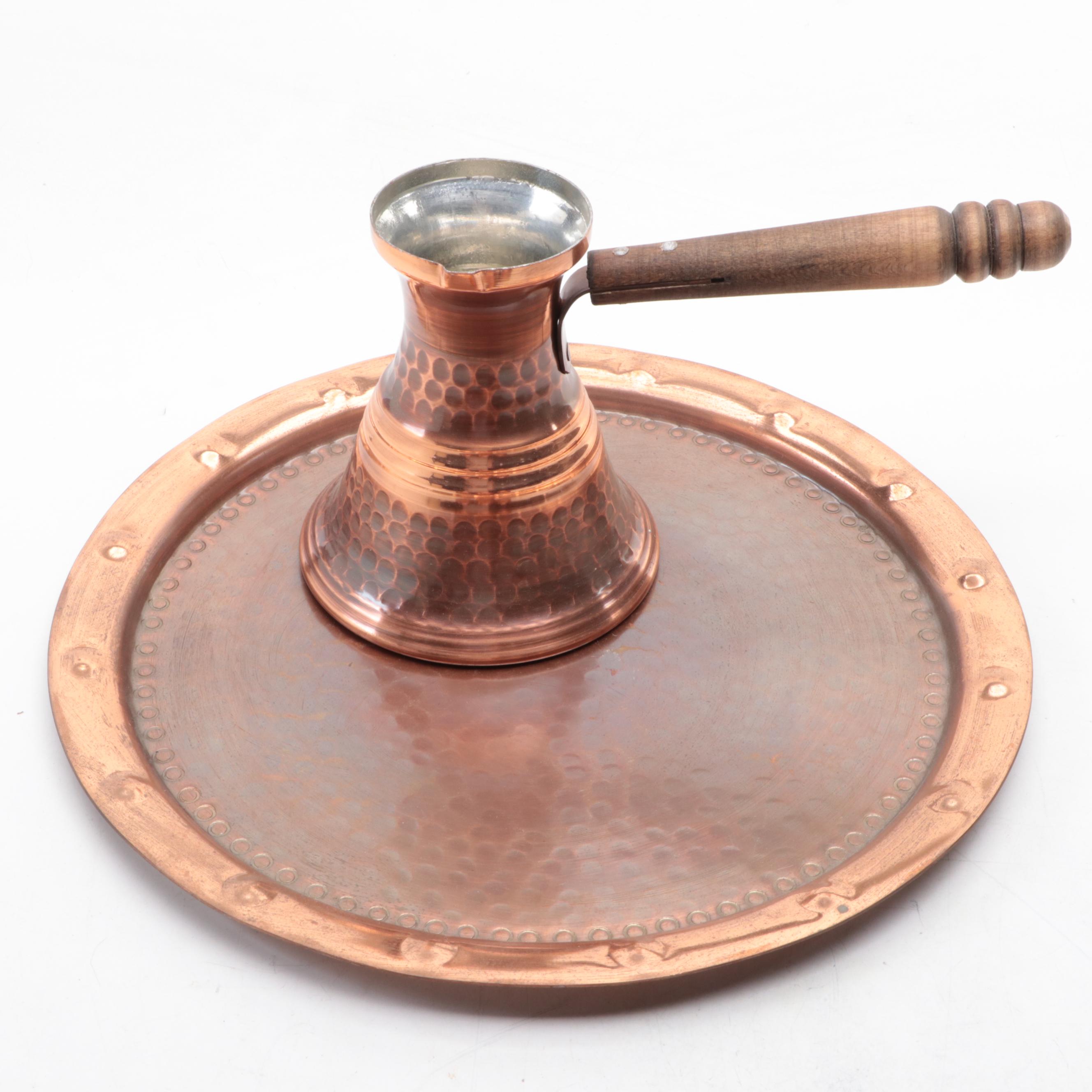 American Antique Tea Steeper, Copper Turkish Style Coffee Pot, More | EBTH