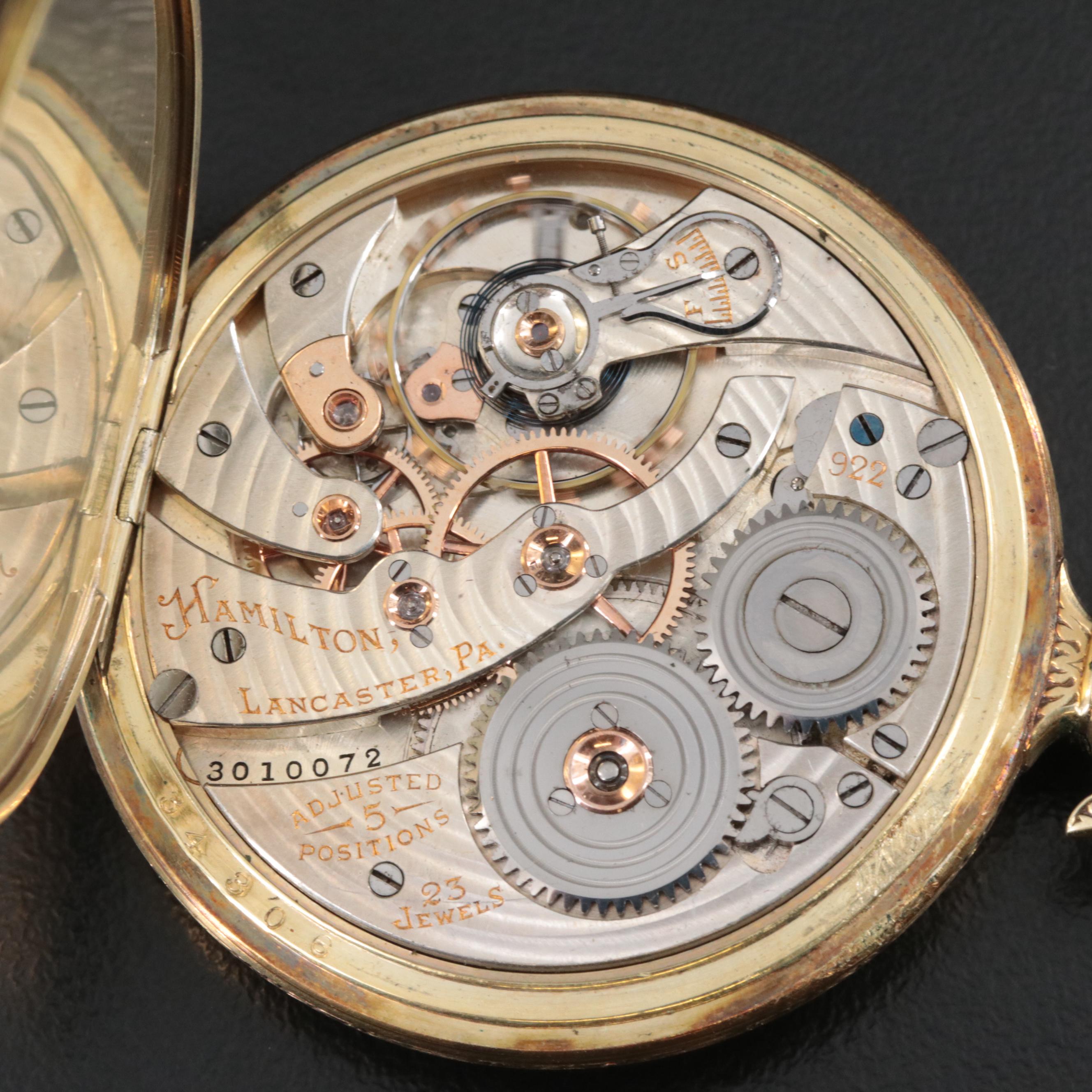1928 Hamilton Gold-Filled Pocket Watch | EBTH