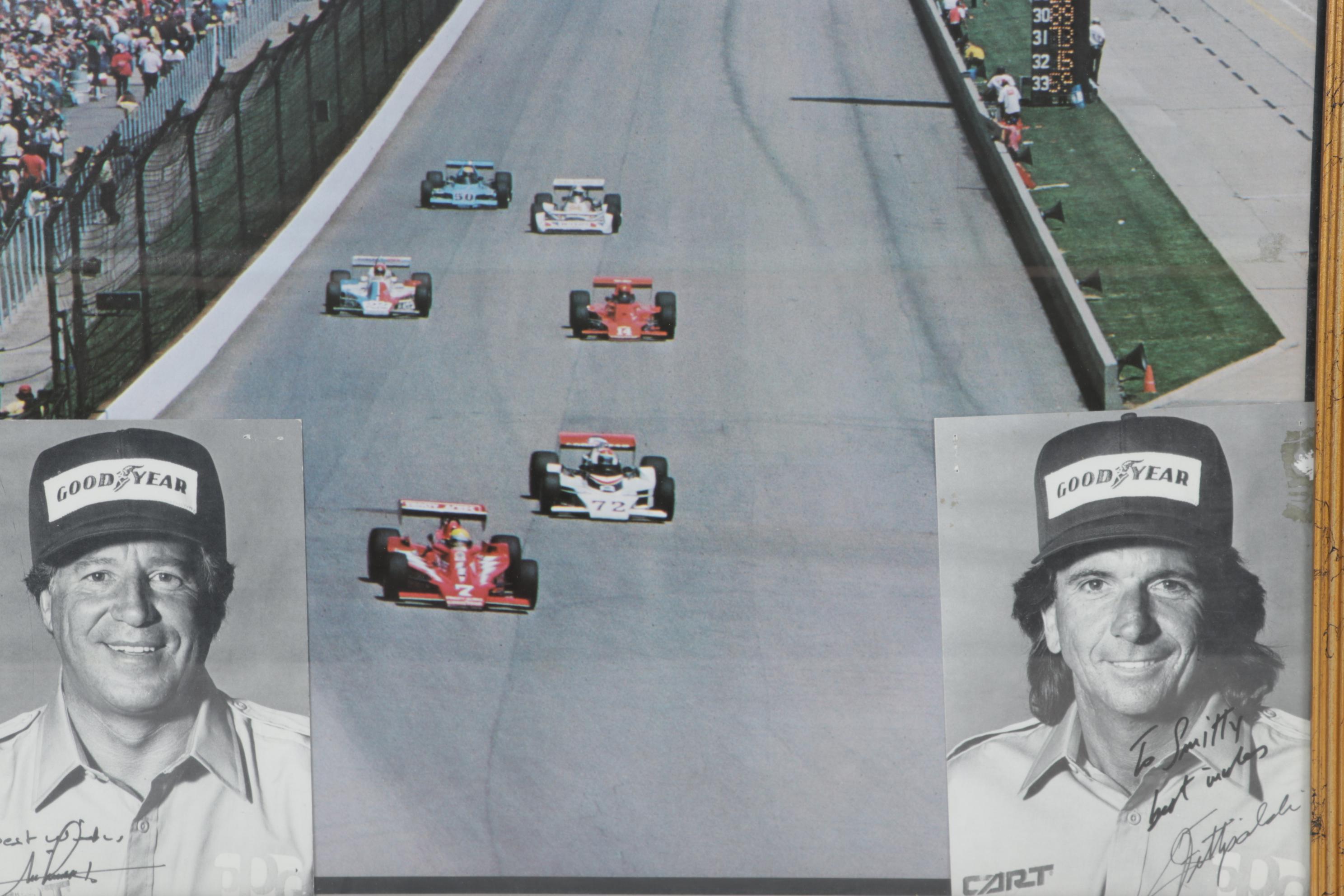 Richard Petty Signed Print, Indy 500 Poster with Four Driver Publicity ...