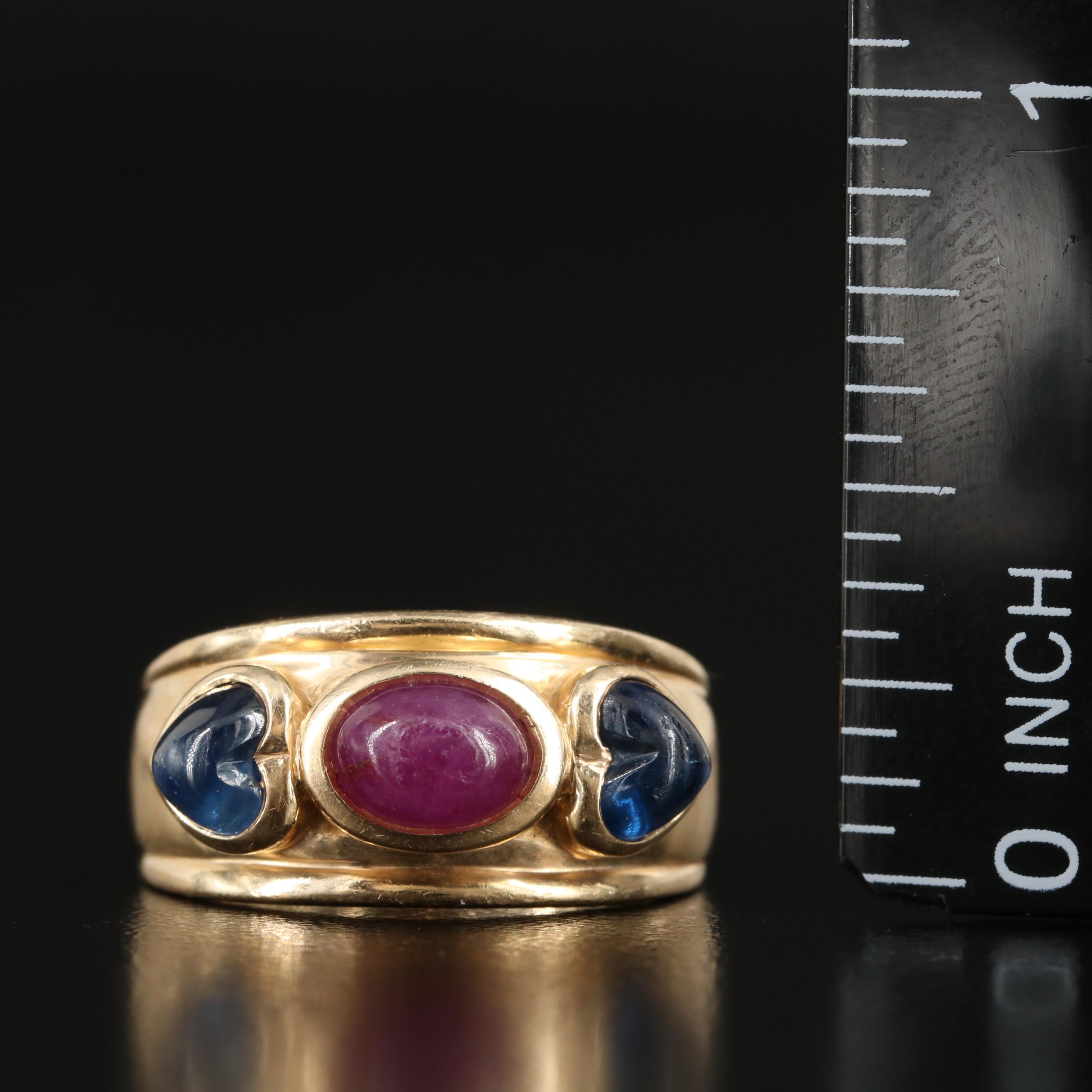 14K Ruby and Sapphire Ring | EBTH