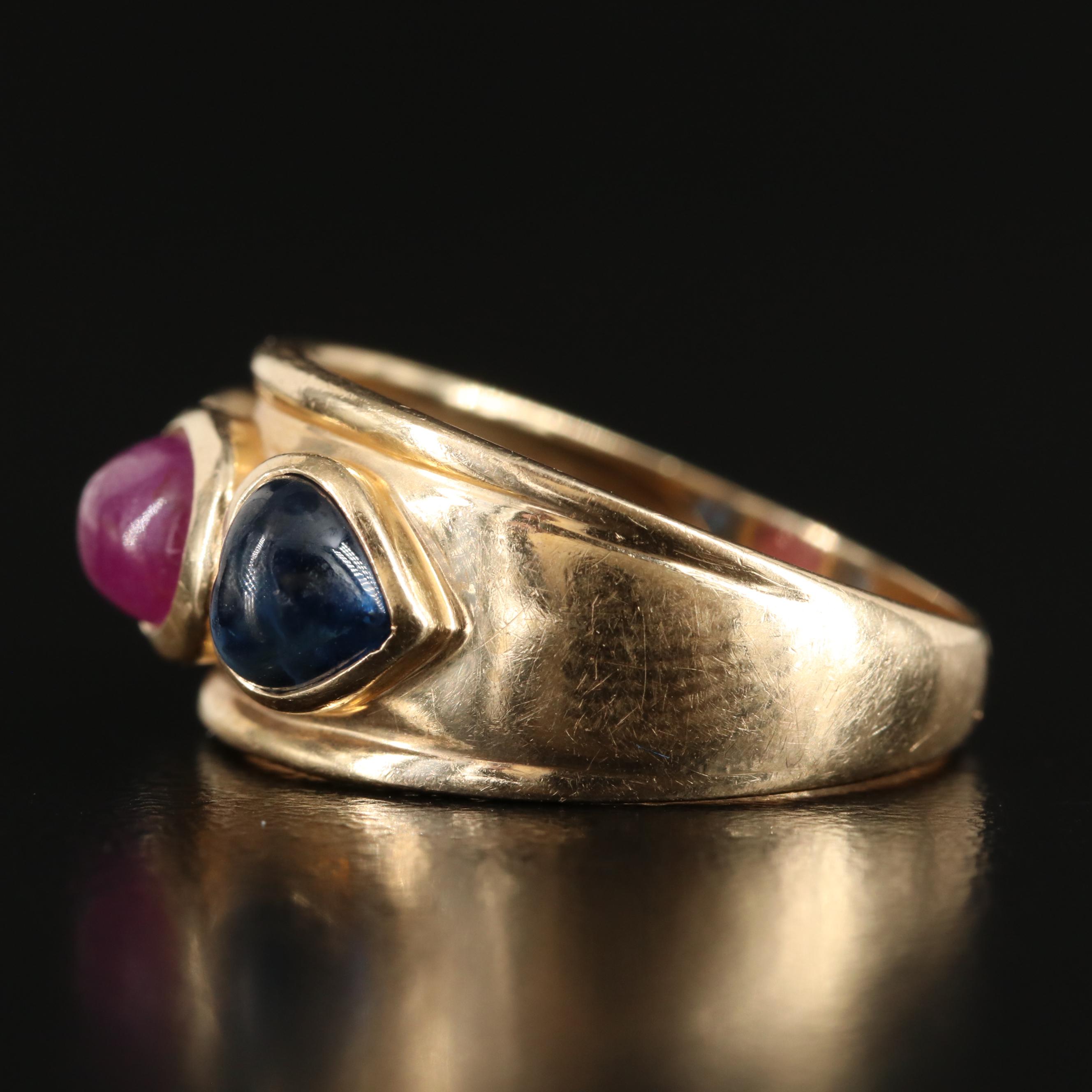 14K Ruby and Sapphire Ring | EBTH