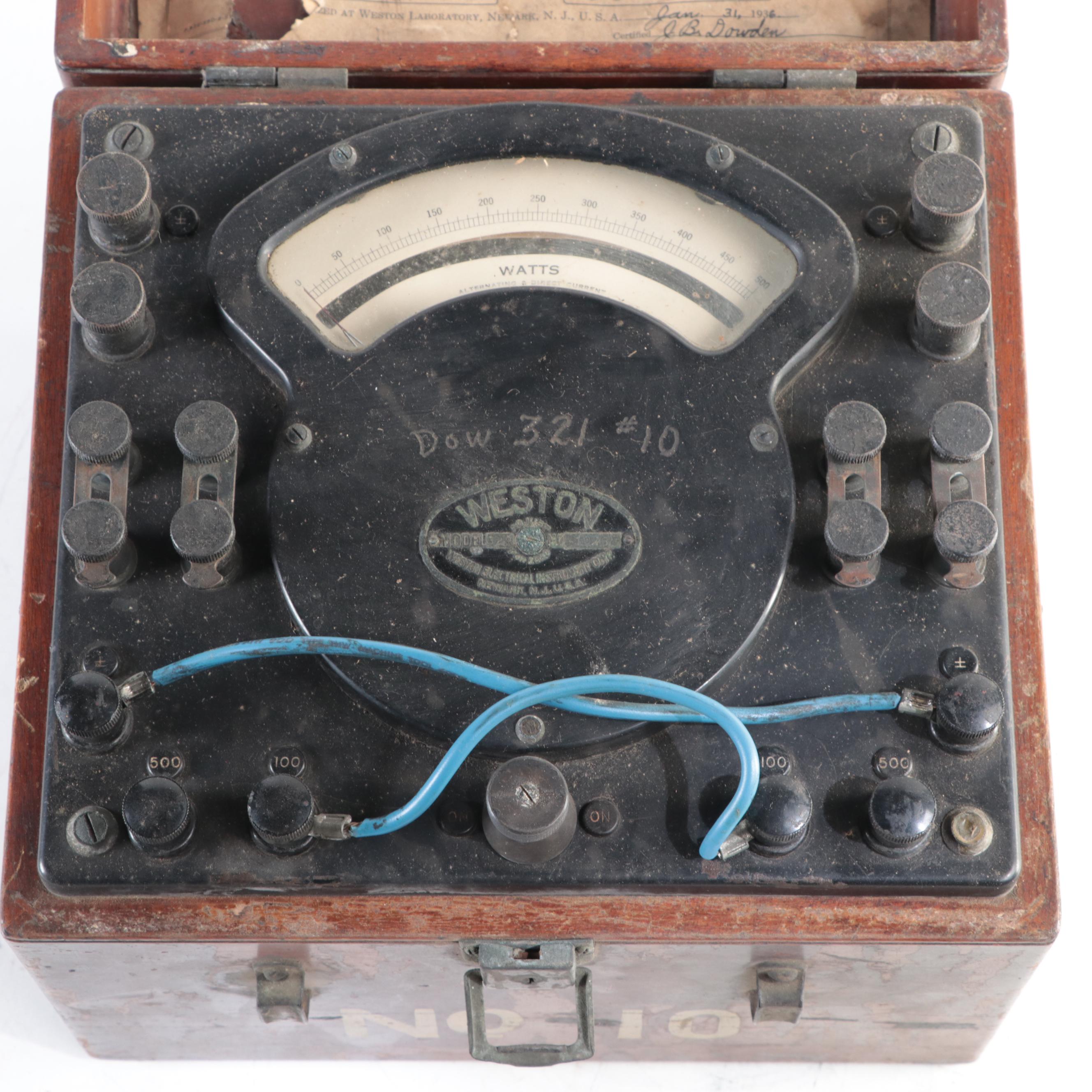 Weston Polyphate Wattmeter Model 329, 1936 | EBTH