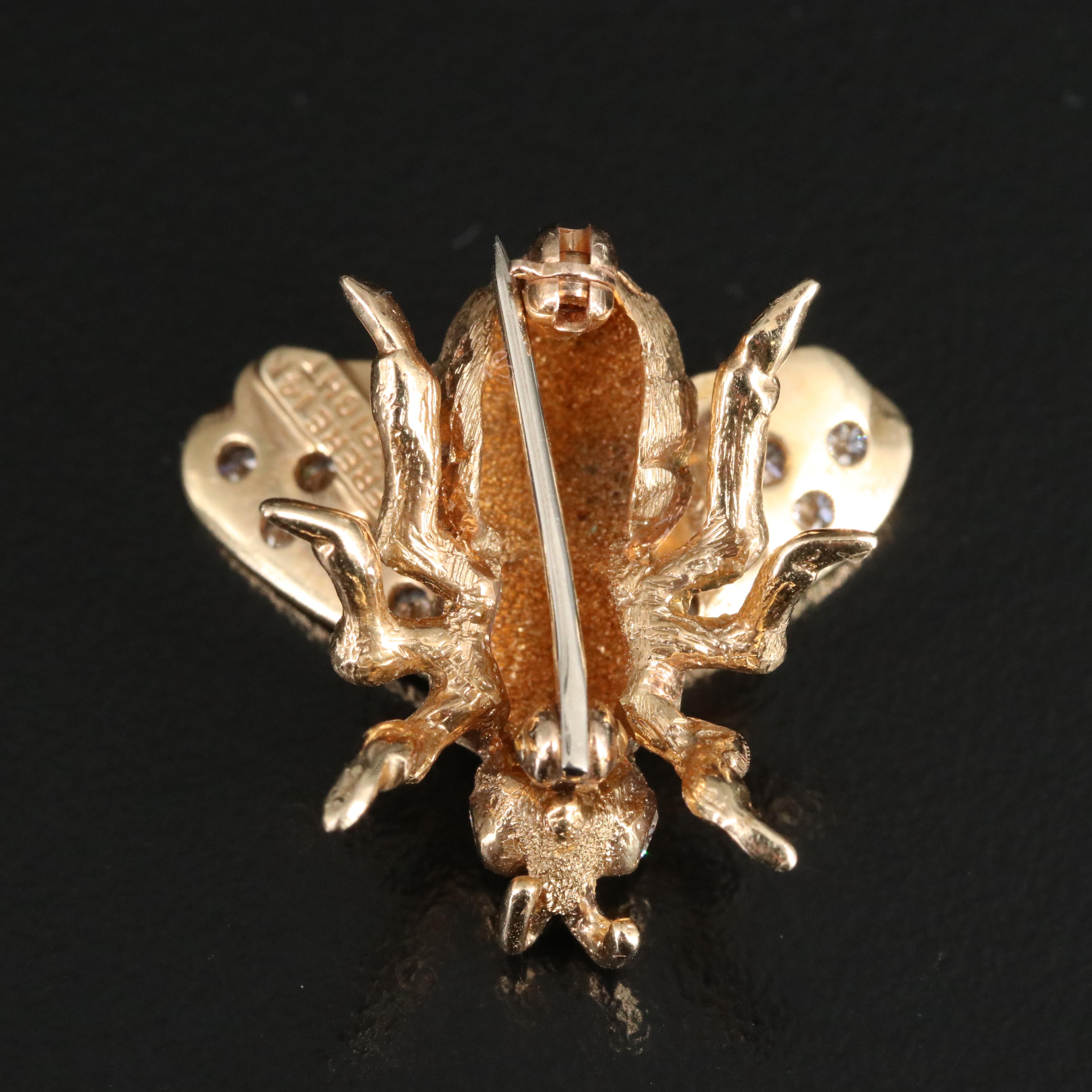 Dan Frere 14K 0.38 CTW Diamond Bee Pin | EBTH